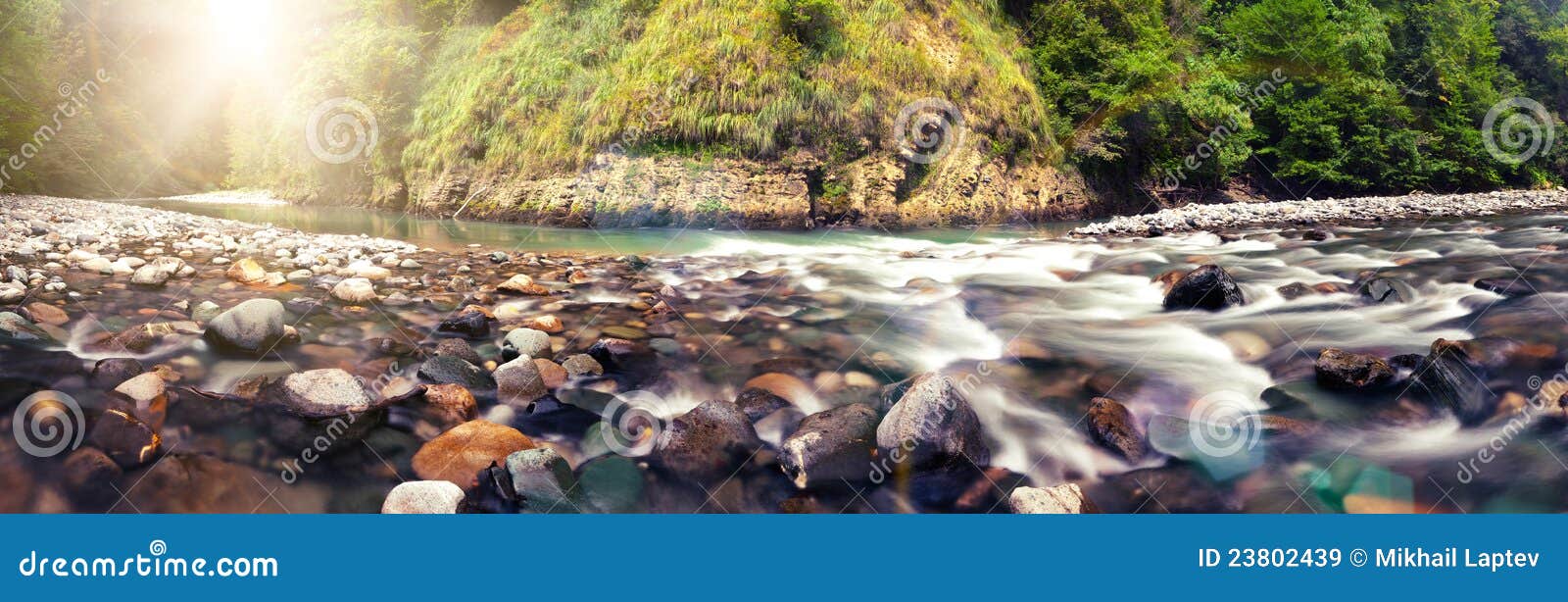 Panoramic View of Sochi River Stock Image - Image of forest, freshness ...