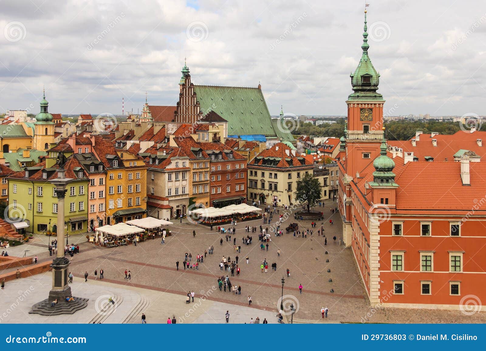 View of Castle Square. Warsaw. Poland Editorial Stock Photo - Image of ...