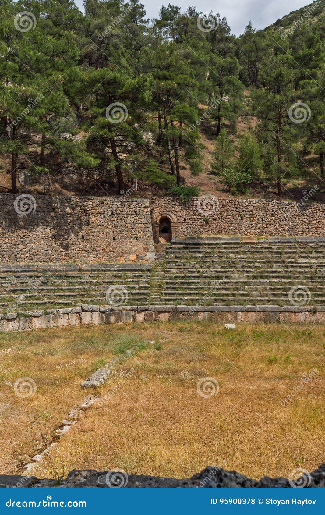 Panoramic View of Stadium at Ancient Greek Archaeological Site of ...