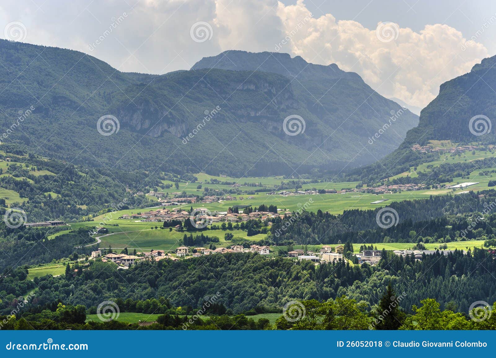 Panoramic View from Stenico (Trento) Stock Photo - Image of panorama ...
