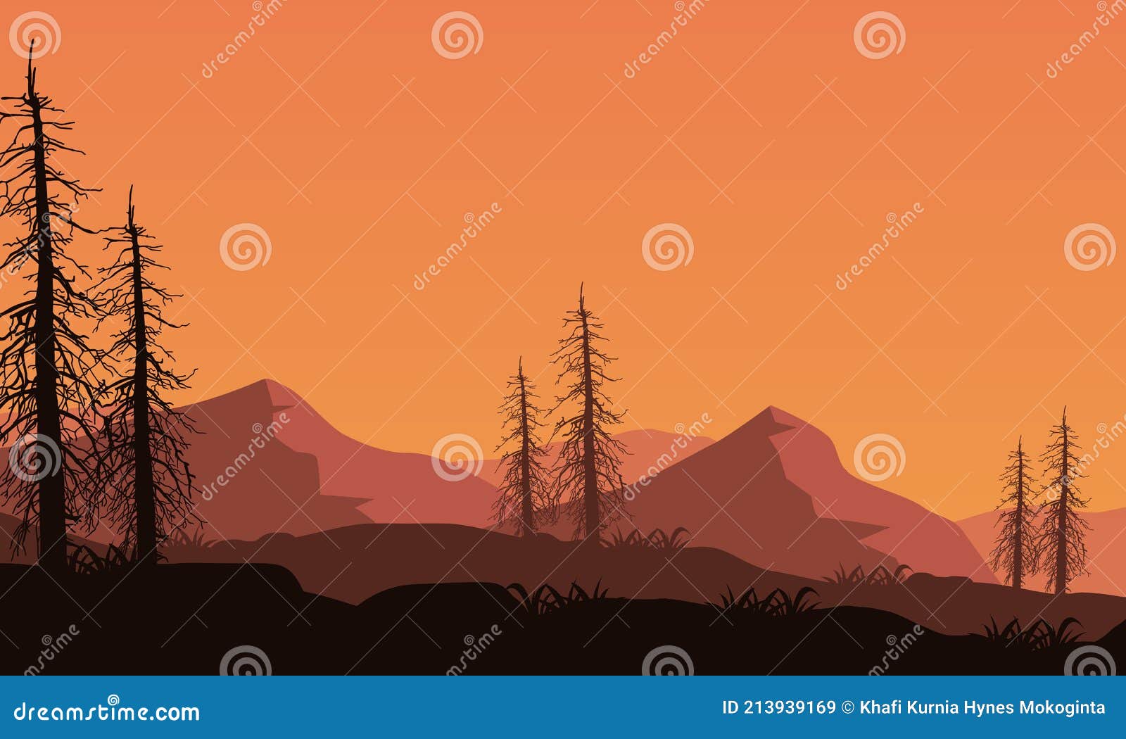 The Panoramic View of the Stunning Twilight Sky with Amazing Mountain ...