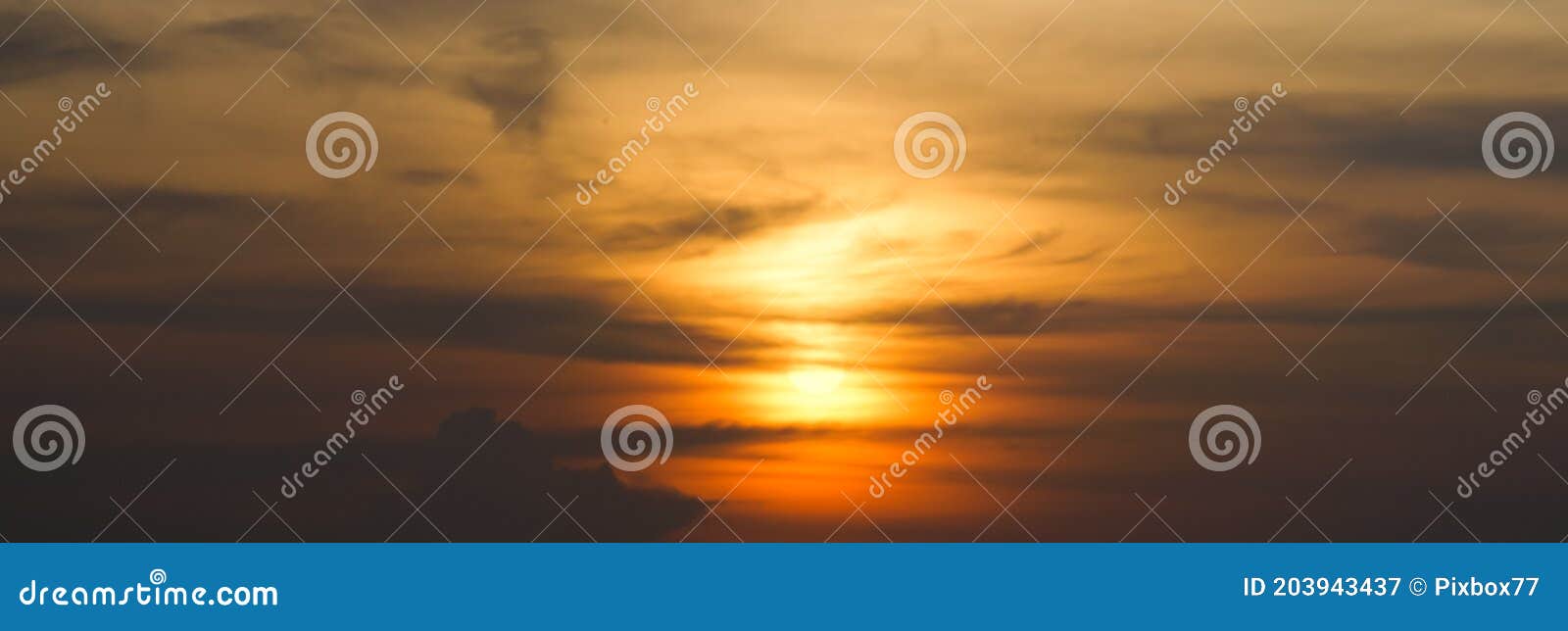 Panoramic View of Sunset Sky Stock Image - Image of dramatic, climate ...