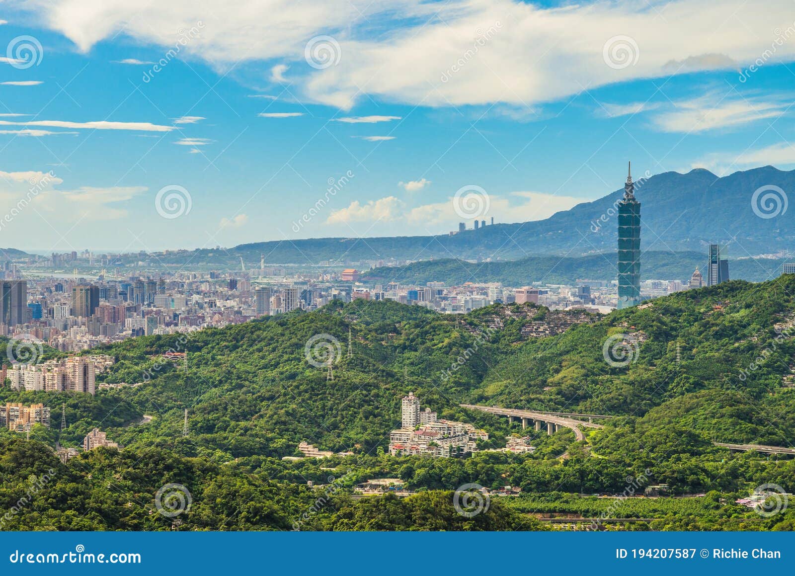 Panoramic View of Taipei City in Taiwan Stock Image - Image of panorama ...