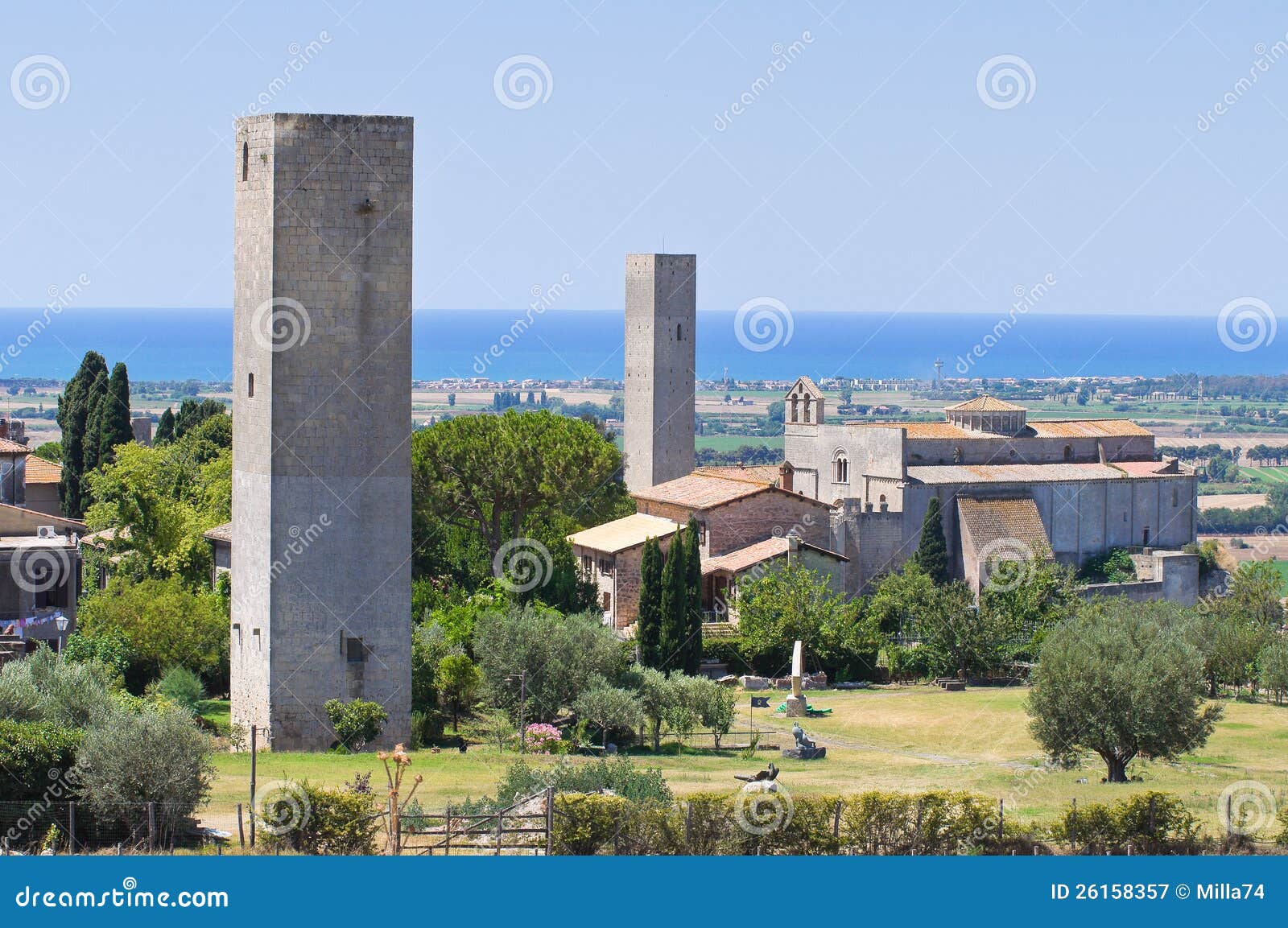 Panoramic View of Tarquinia. Lazio. Italy Stock Image - Image of ...