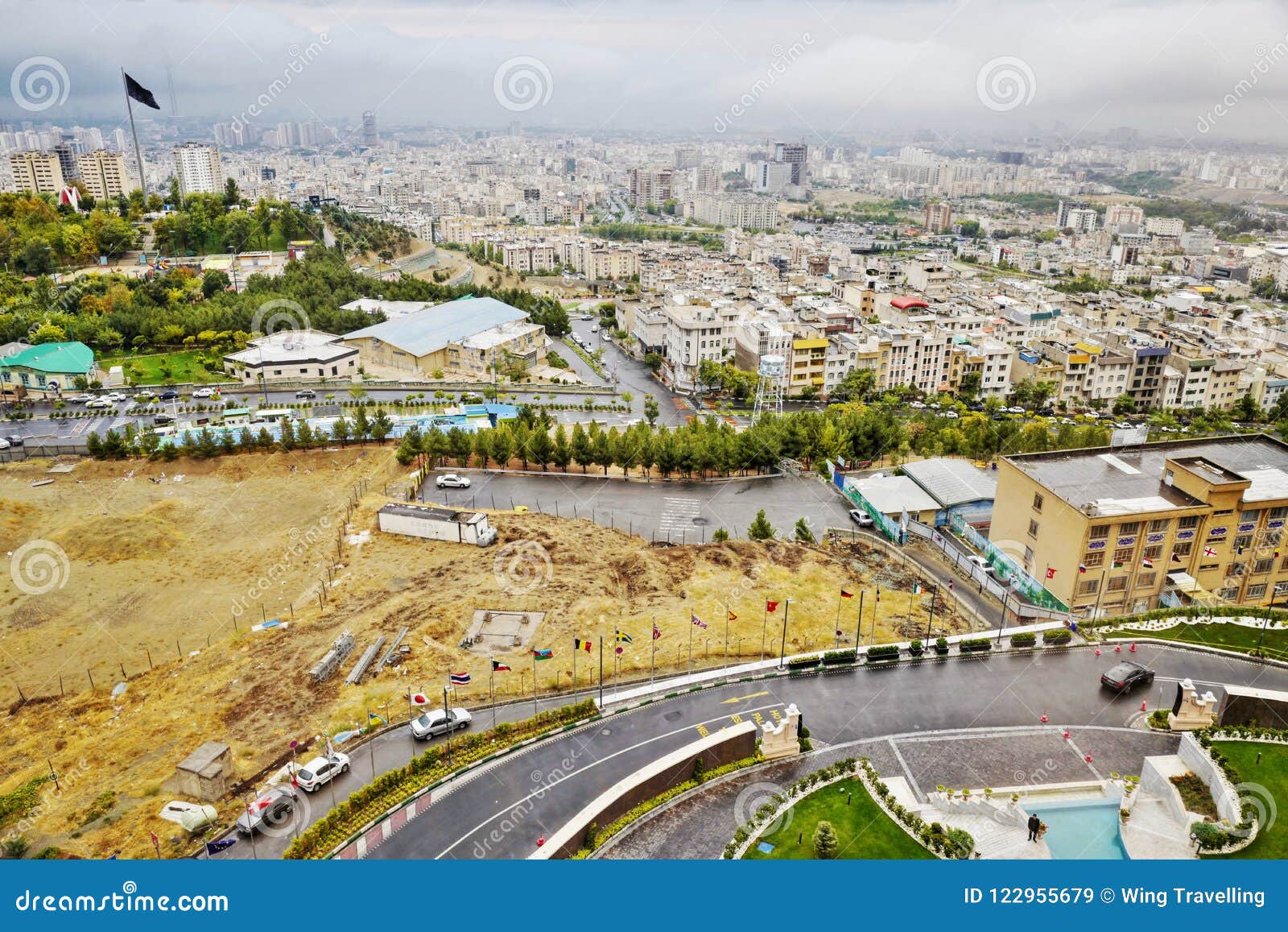 Panoramic view of Tehran stock image. Image of iranian - 122955679