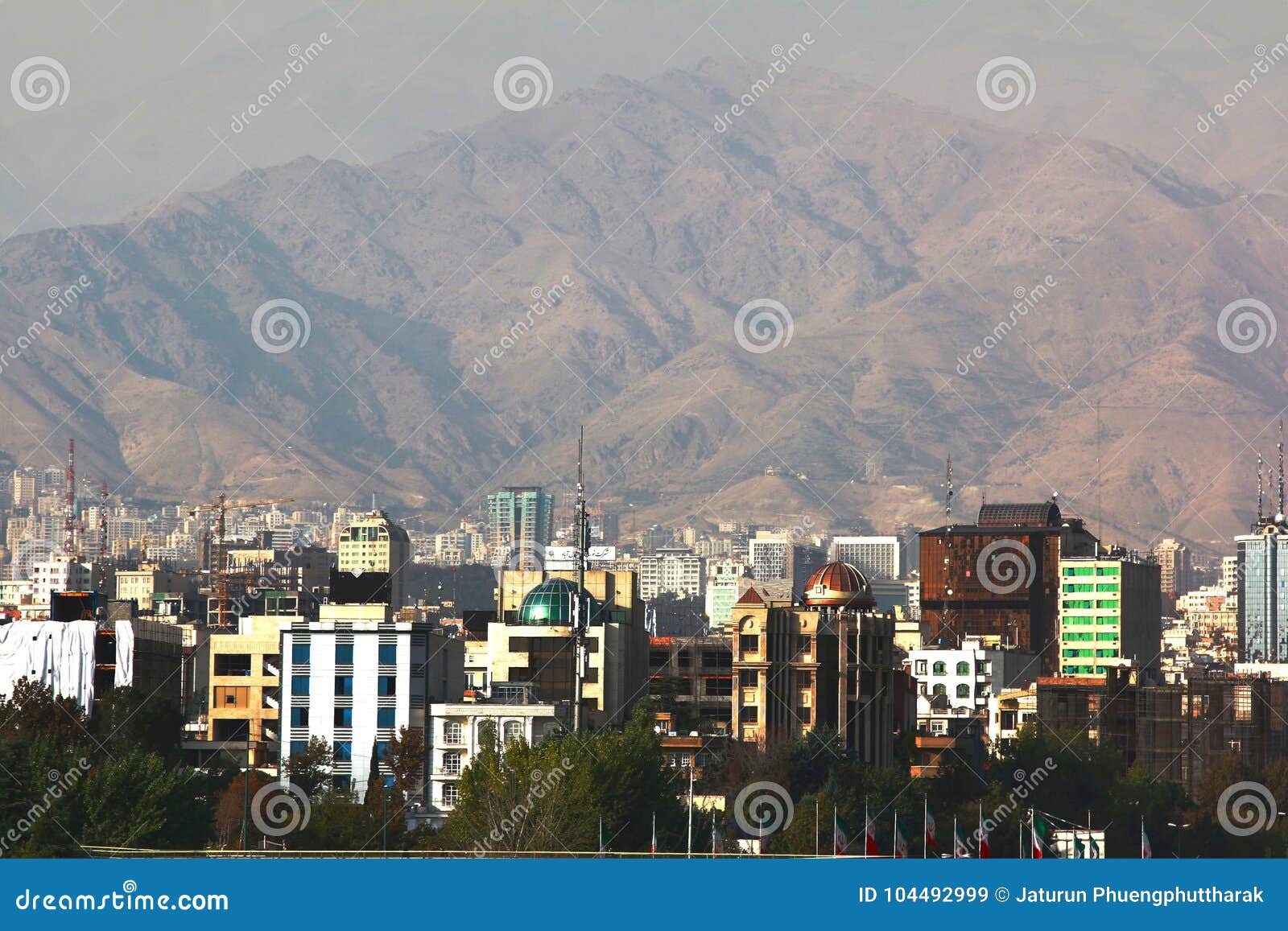 The Panoramic View of Tehran , Iran Editorial Stock Image - Image of ...