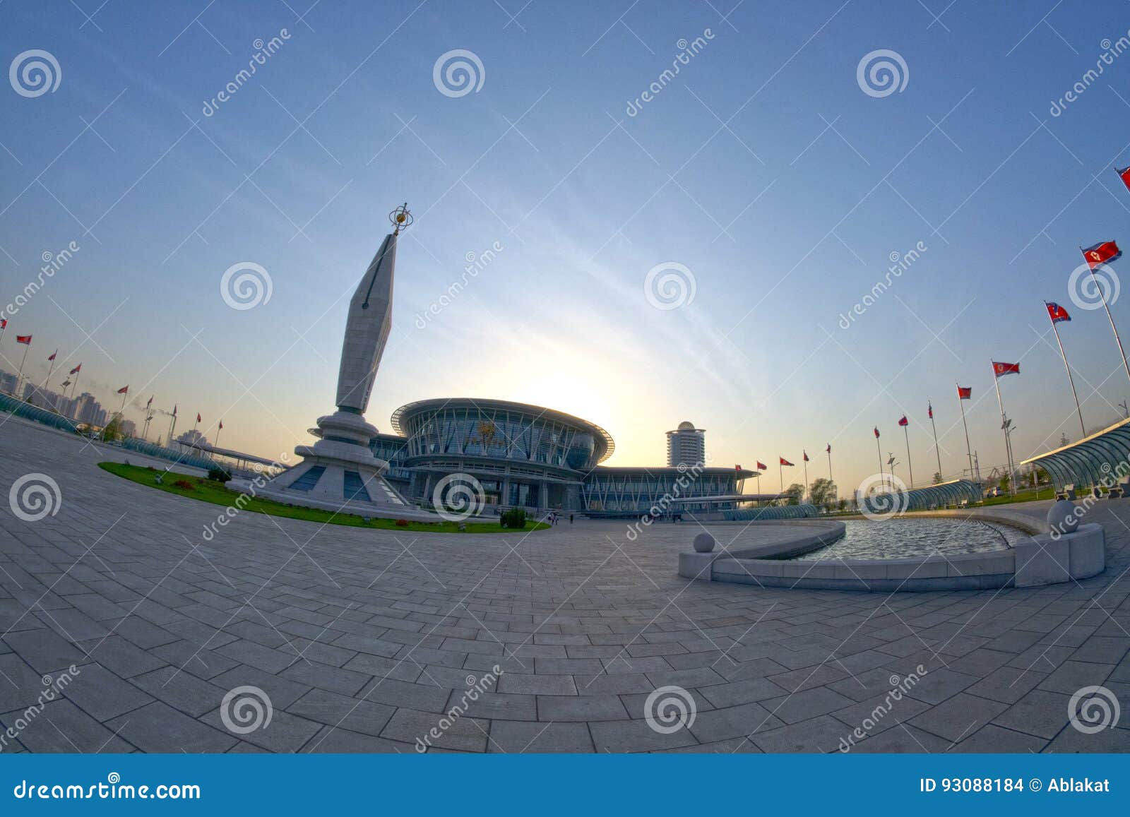 Panoramic View of the Temple of Science and Technology at Sunset ...