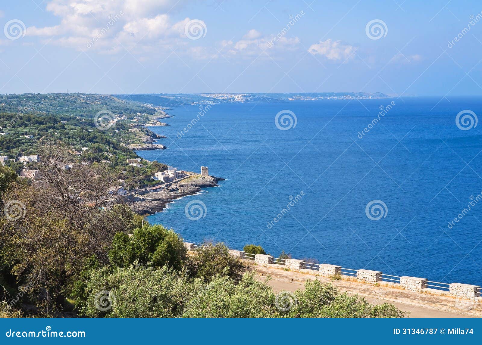 Panoramic View of Tiggiano. Puglia. Italy. Stock Image - Image of ...