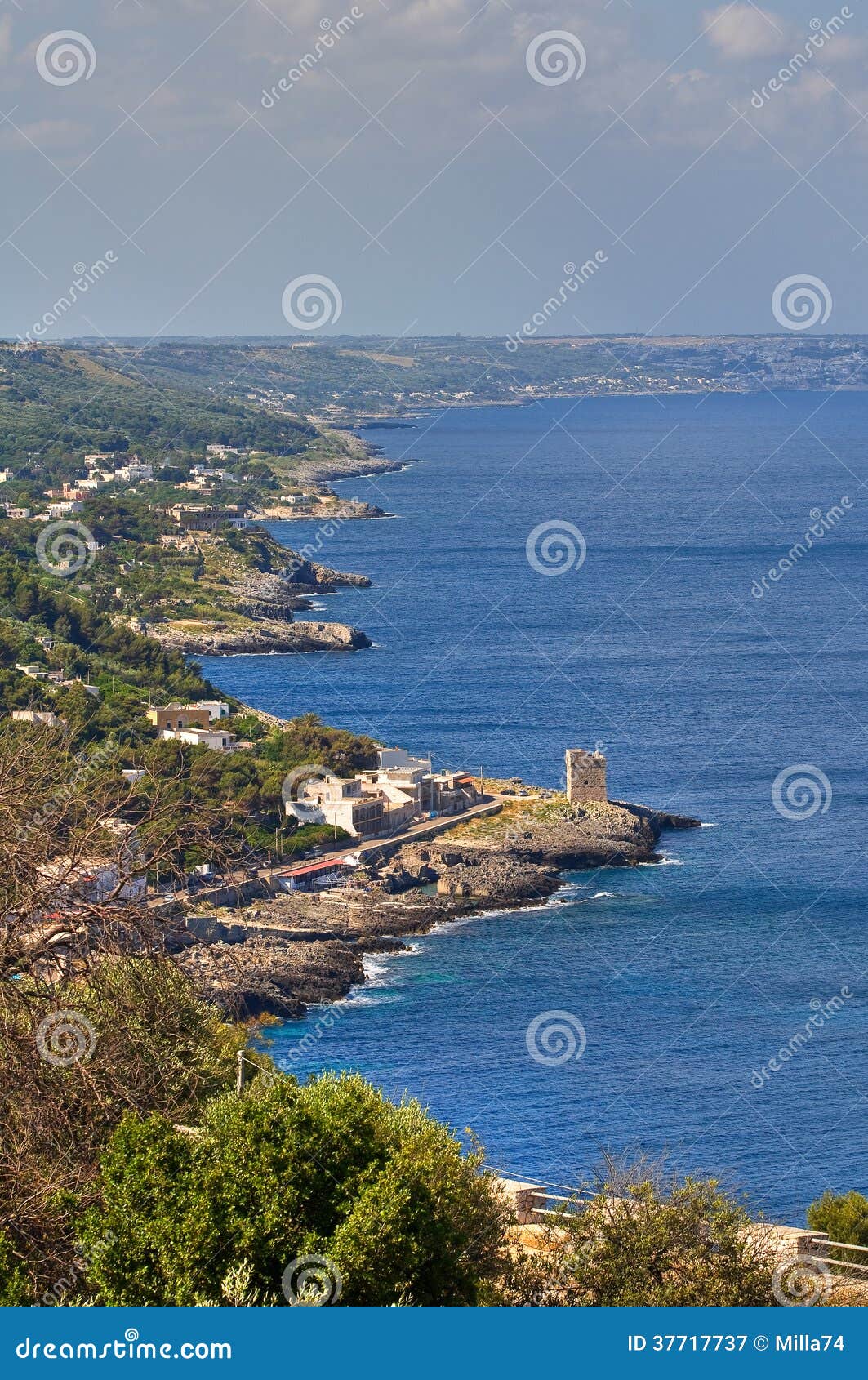 Panoramic View of Tiggiano. Puglia. Italy. Stock Image - Image of ...