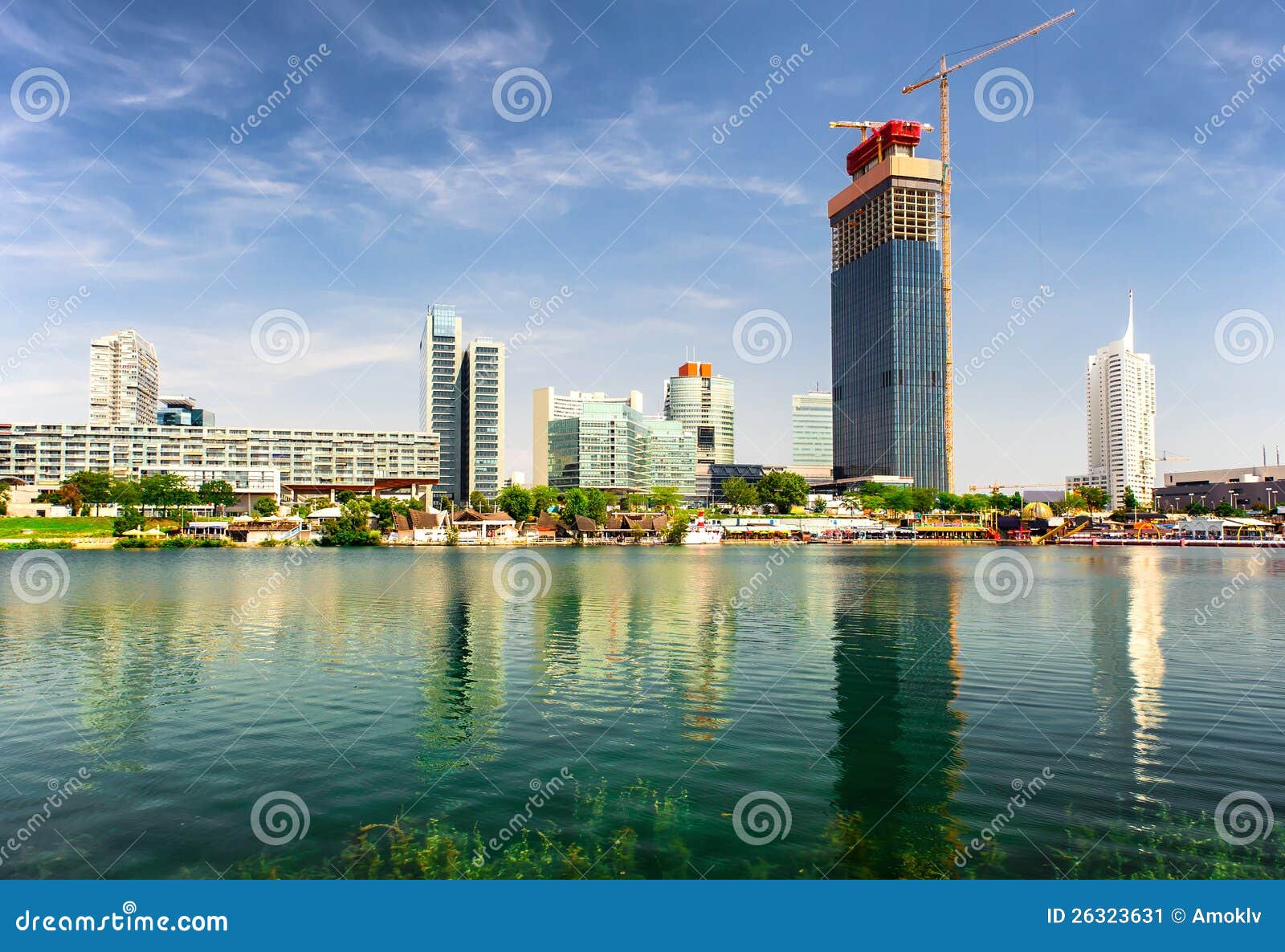 Panoramic View To the Donau City, Vienna Stock Image - Image of capital ...