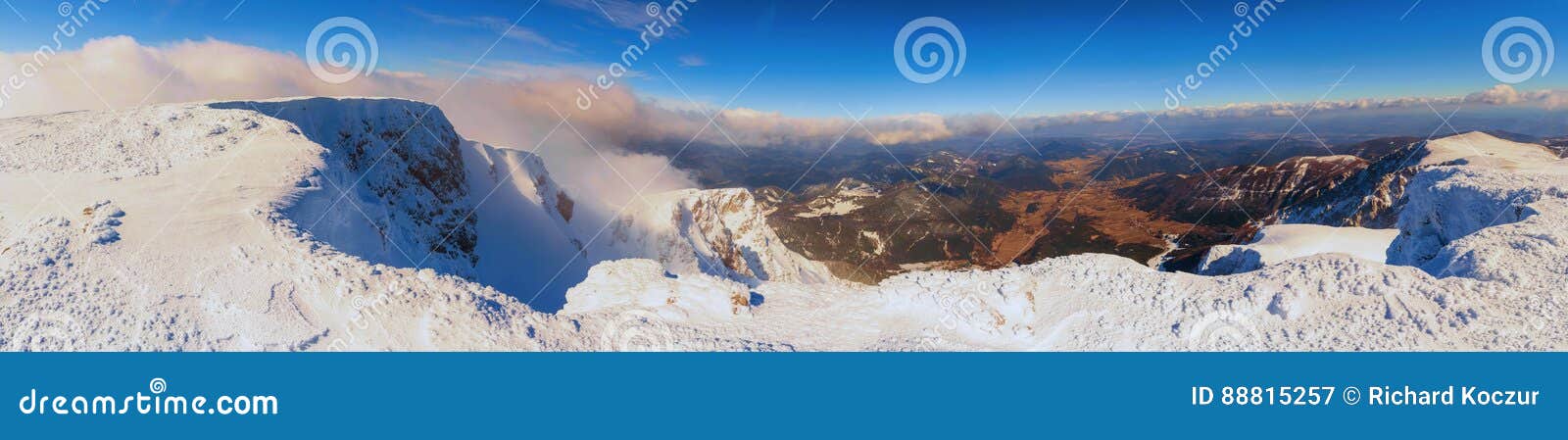 Panoramic View from Top of Mount Schneeberg Stock Image - Image of ...