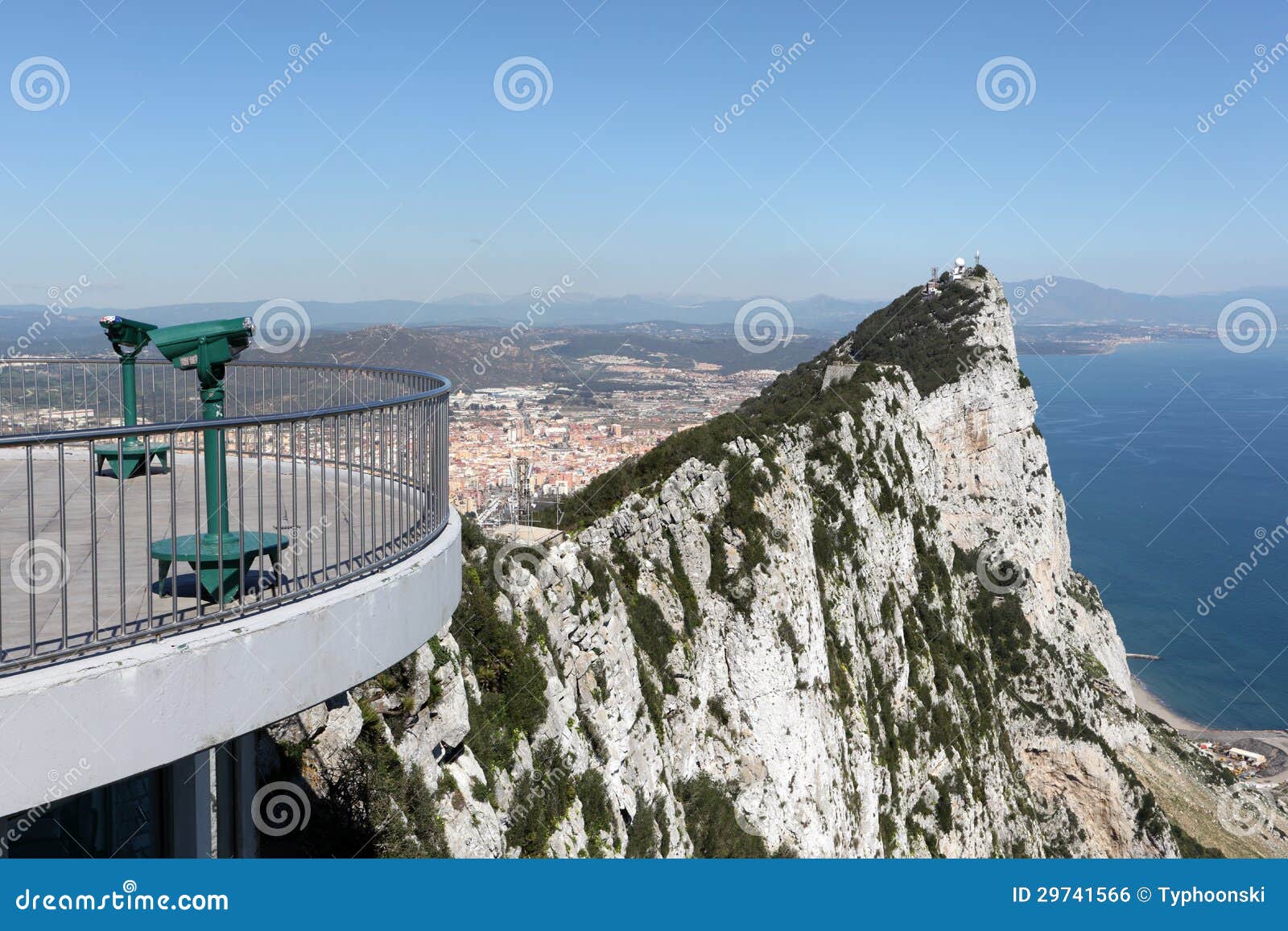 View from the Top of Gibraltar Stock Photo - Image of spain, landscape ...
