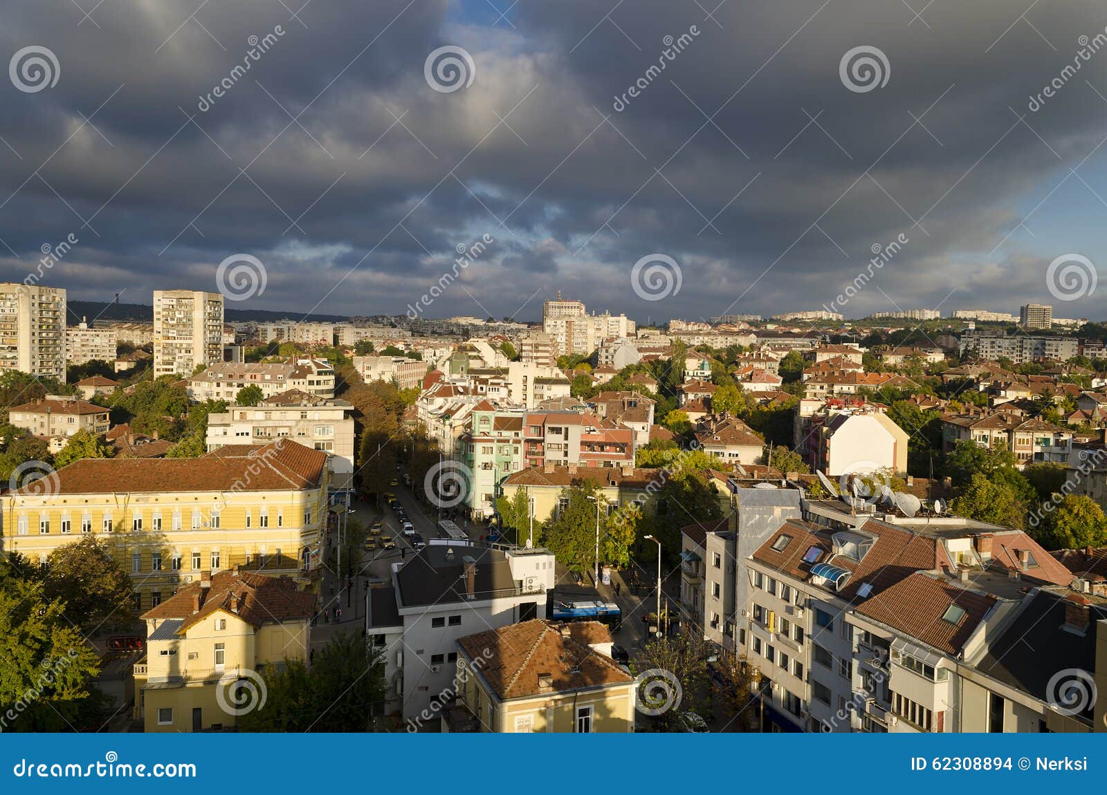 Panoramic View of the Town Pleven Stock Photo - Image of historical ...