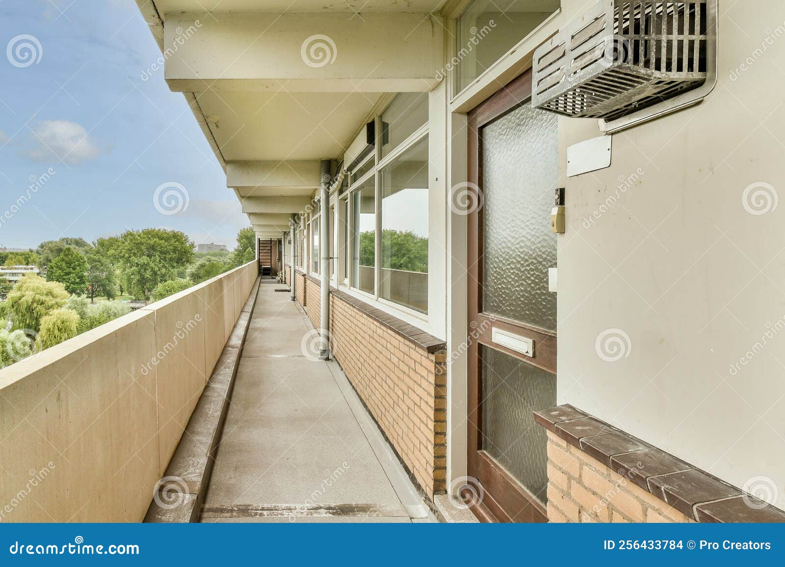 Panoramic View of Trees from Balcony Stock Photo - Image of town ...