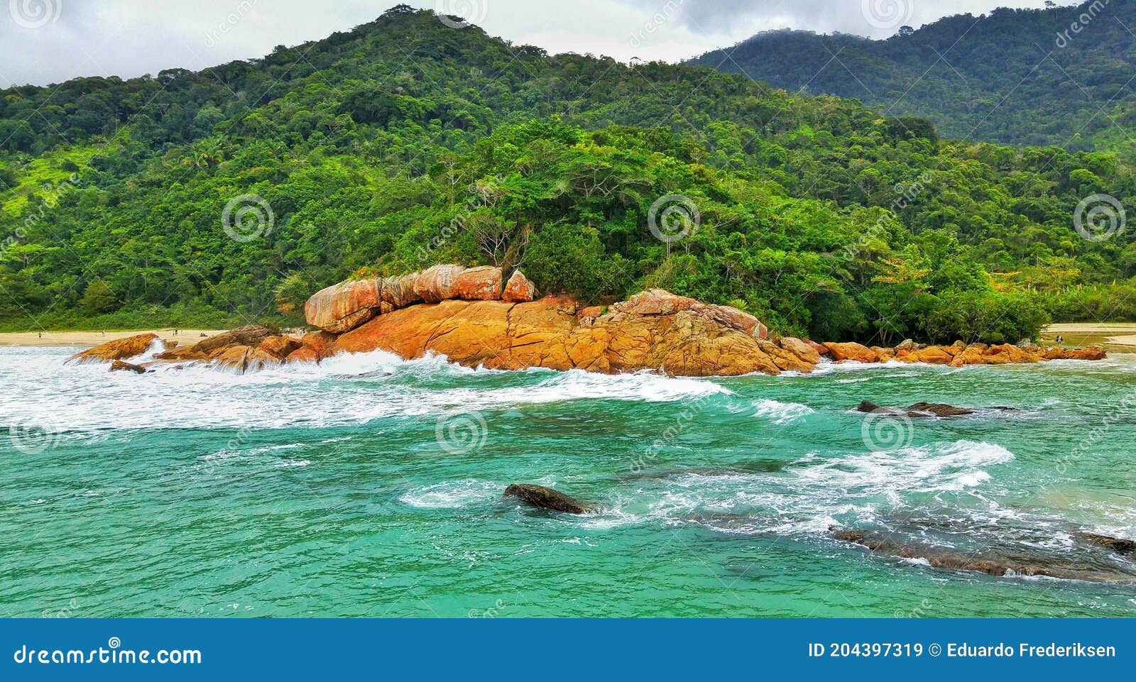 Panoramic View of Trindade Beach in Rio De Janeiro Stock Image - Image ...