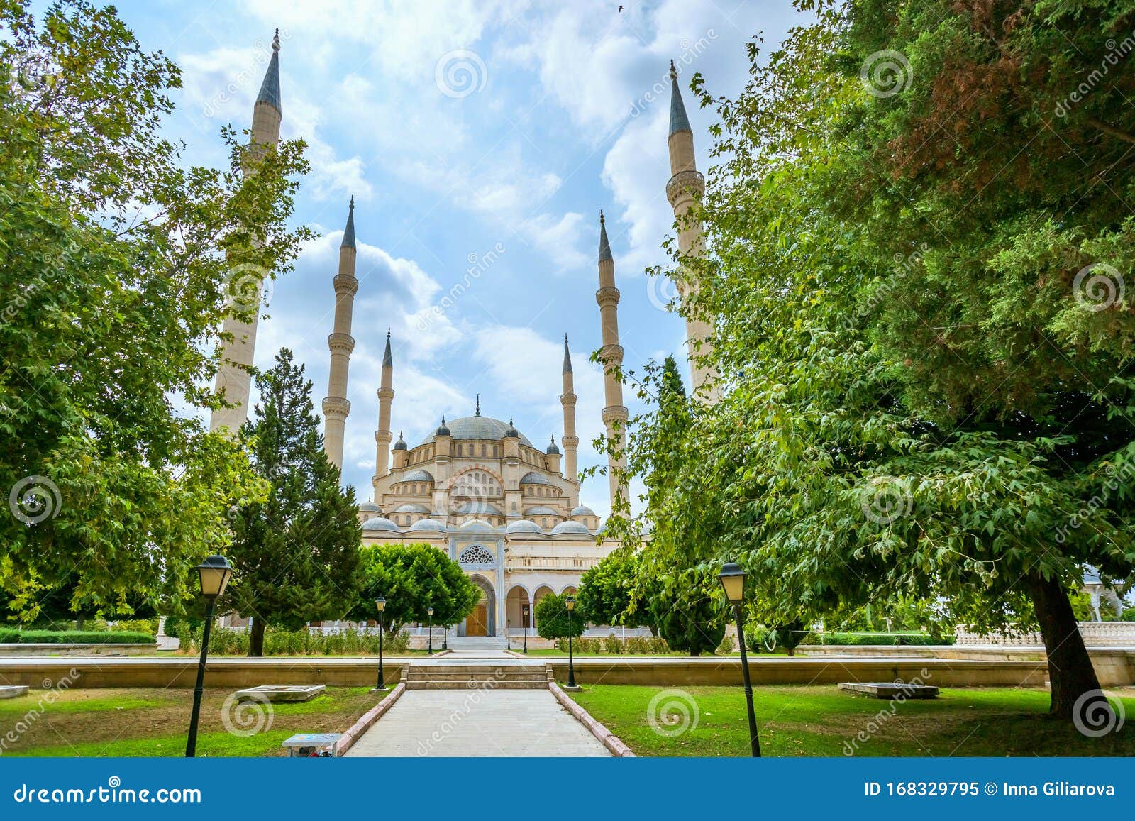 Panoramic View of Turkey`s Largest Sabanci Central Mosque Stock Image ...