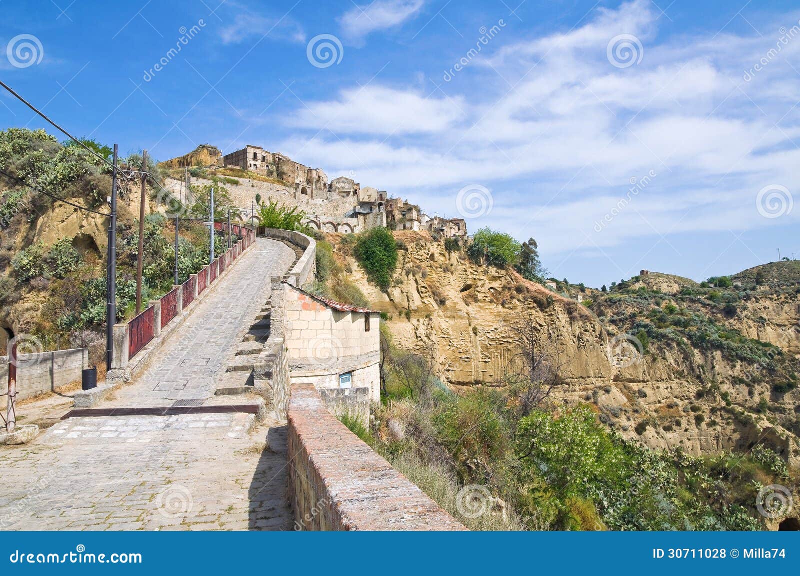 Panoramic View of Tursi. Basilicata. Italy. Stock Photo - Image of ...