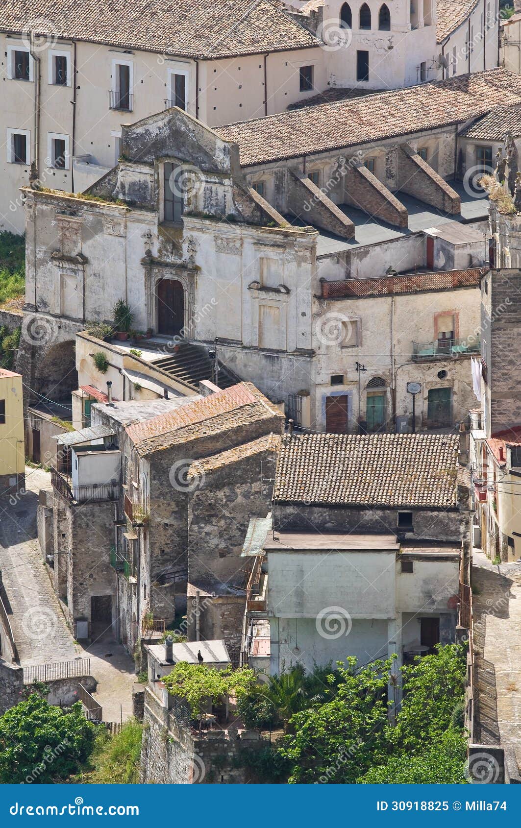 Panoramic View of Tursi. Basilicata. Italy. Stock Image - Image of ...