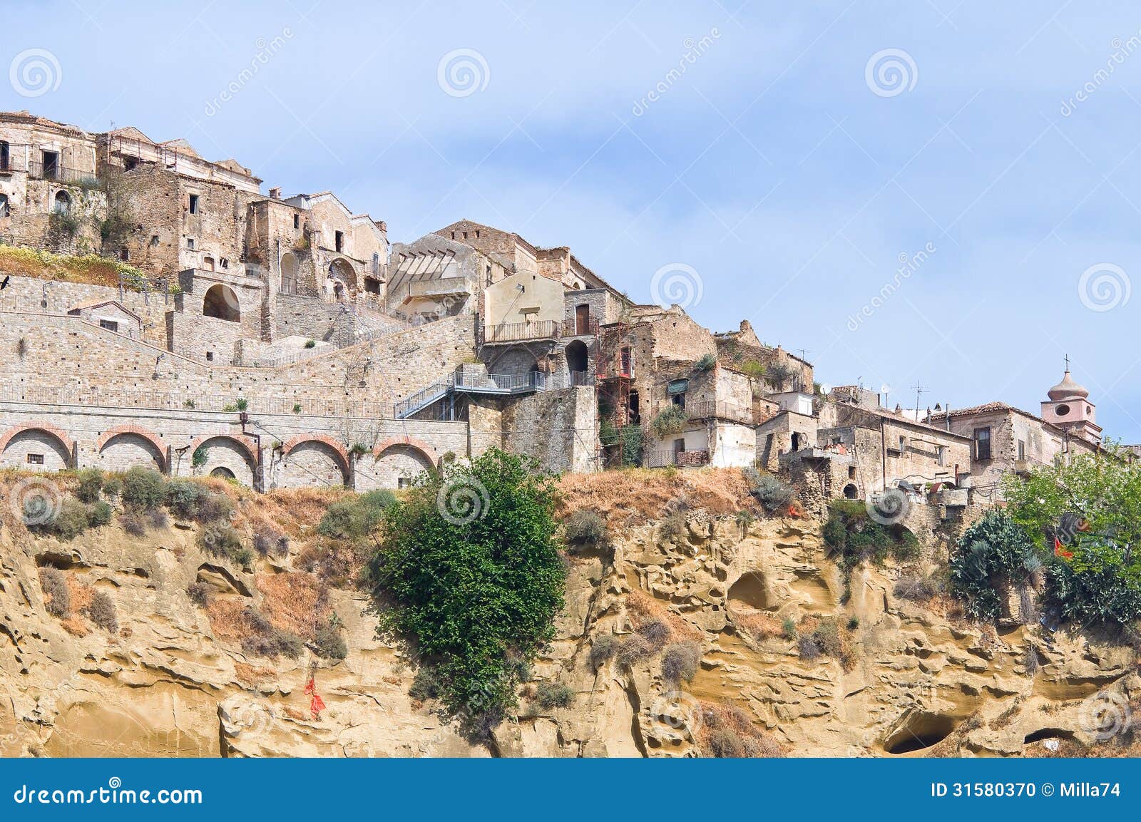 Panoramic View of Tursi. Basilicata. Italy. Stock Photo - Image of ...
