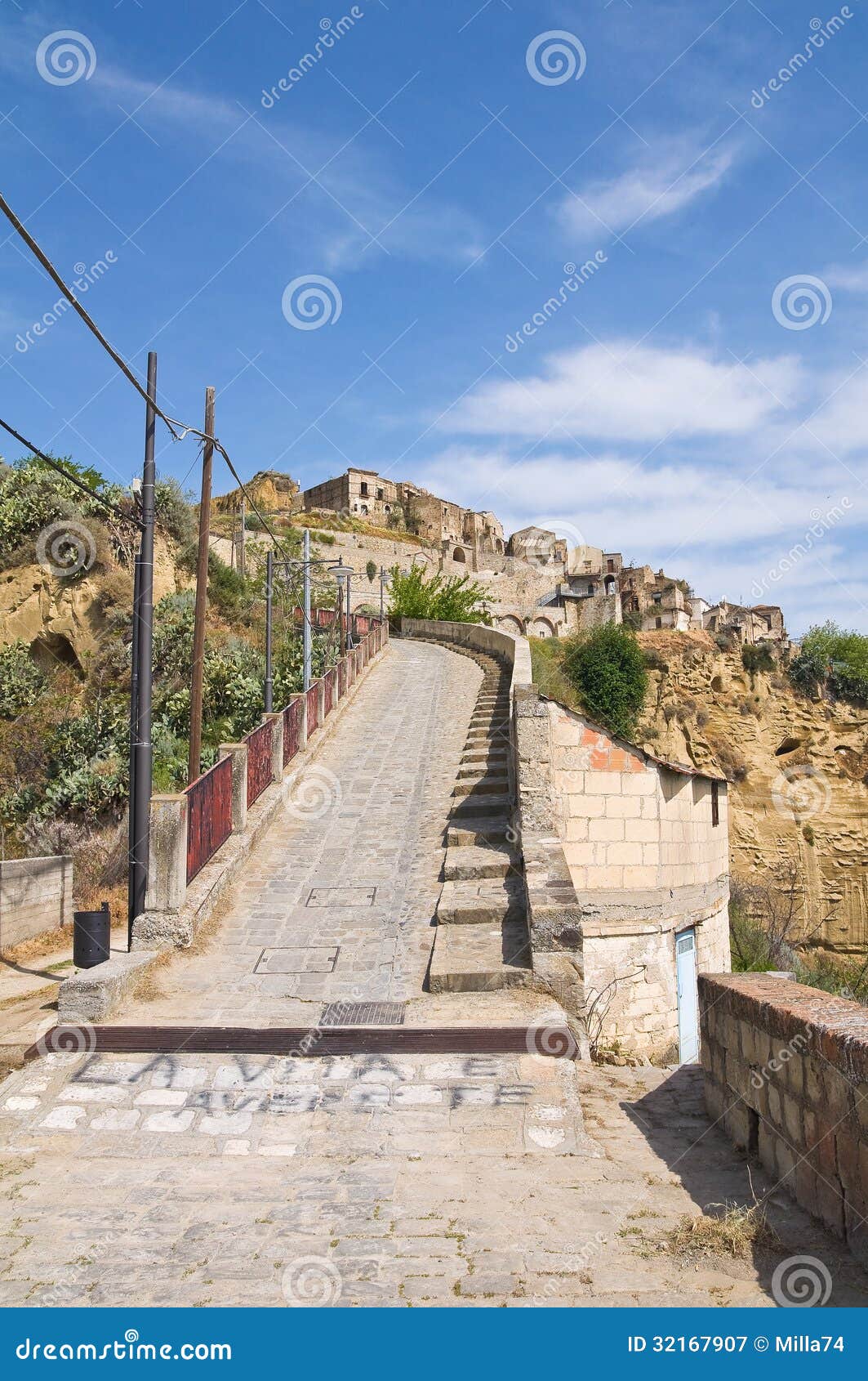 Panoramic View of Tursi. Basilicata. Italy. Stock Image - Image of ...