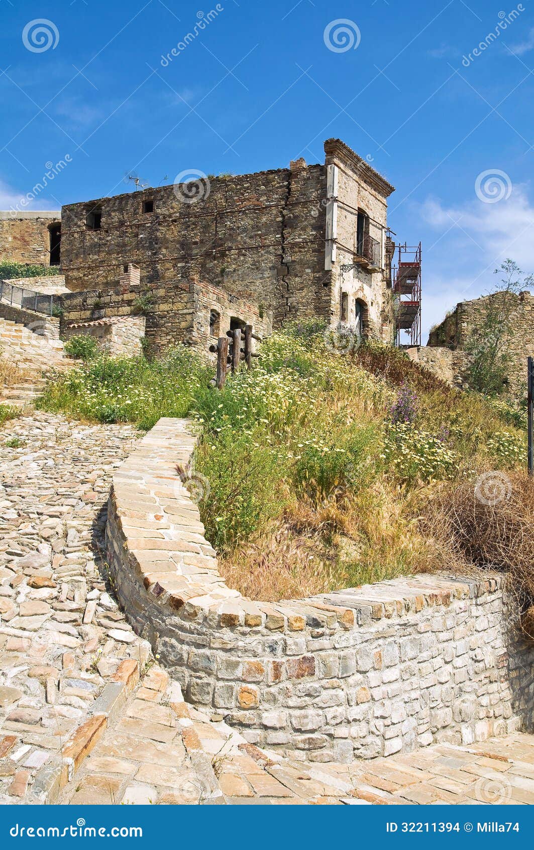 Panoramic View of Tursi. Basilicata. Italy. Stock Photo - Image of ...