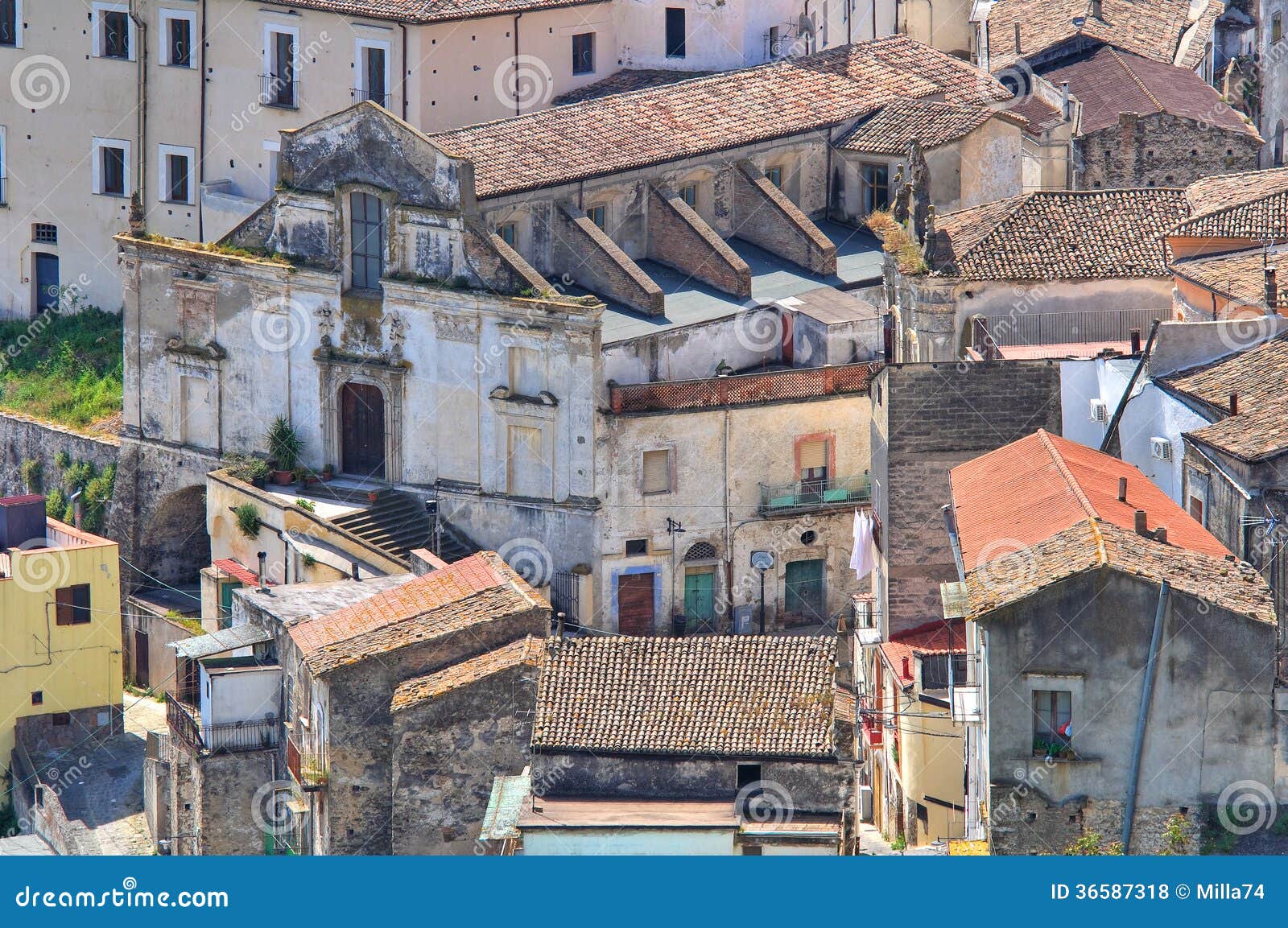 Panoramic View of Tursi. Basilicata. Italy. Stock Photo - Image of ...