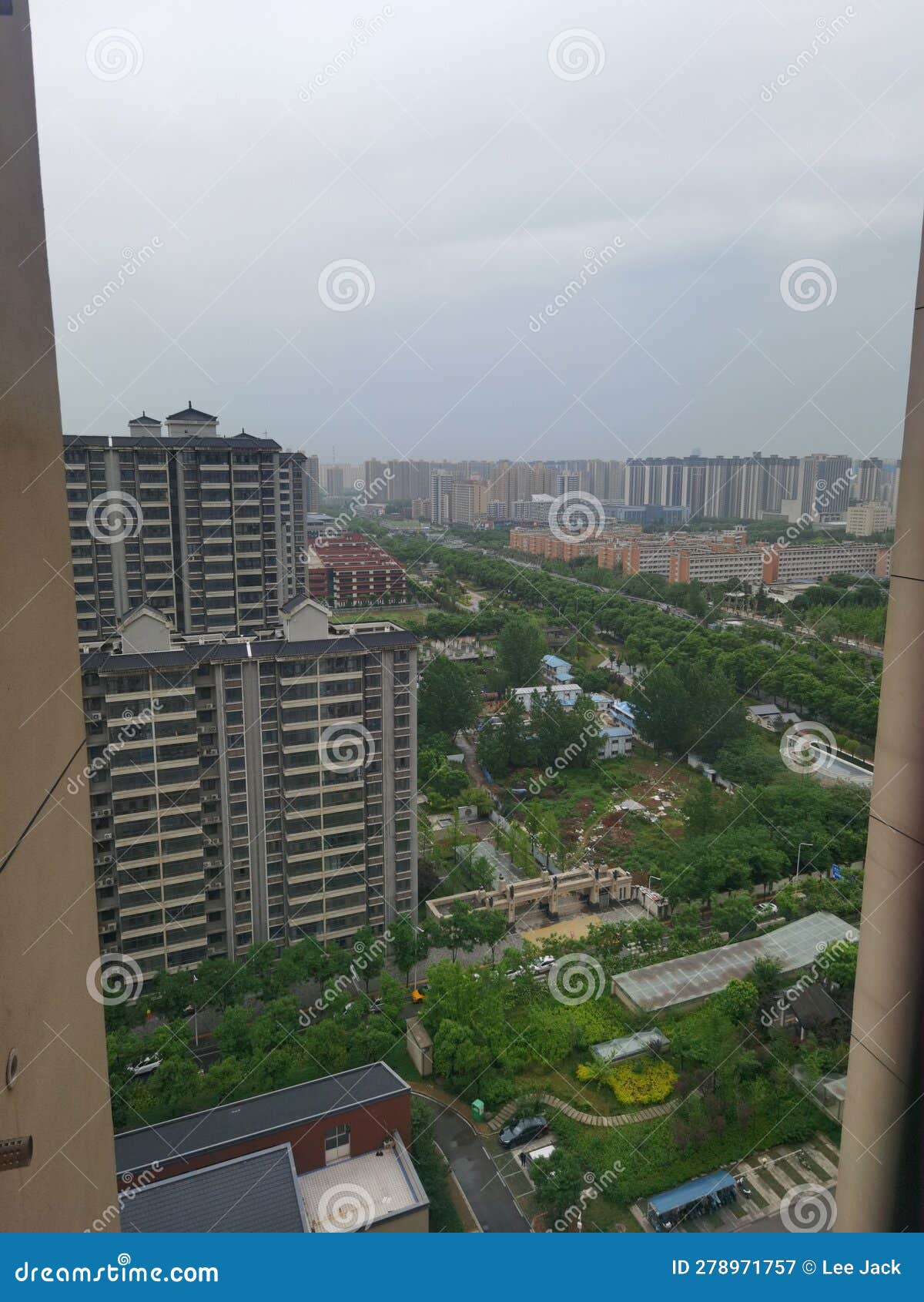 Panoramic View of Urban Buildings in Xi`an High Tech Development Zone ...