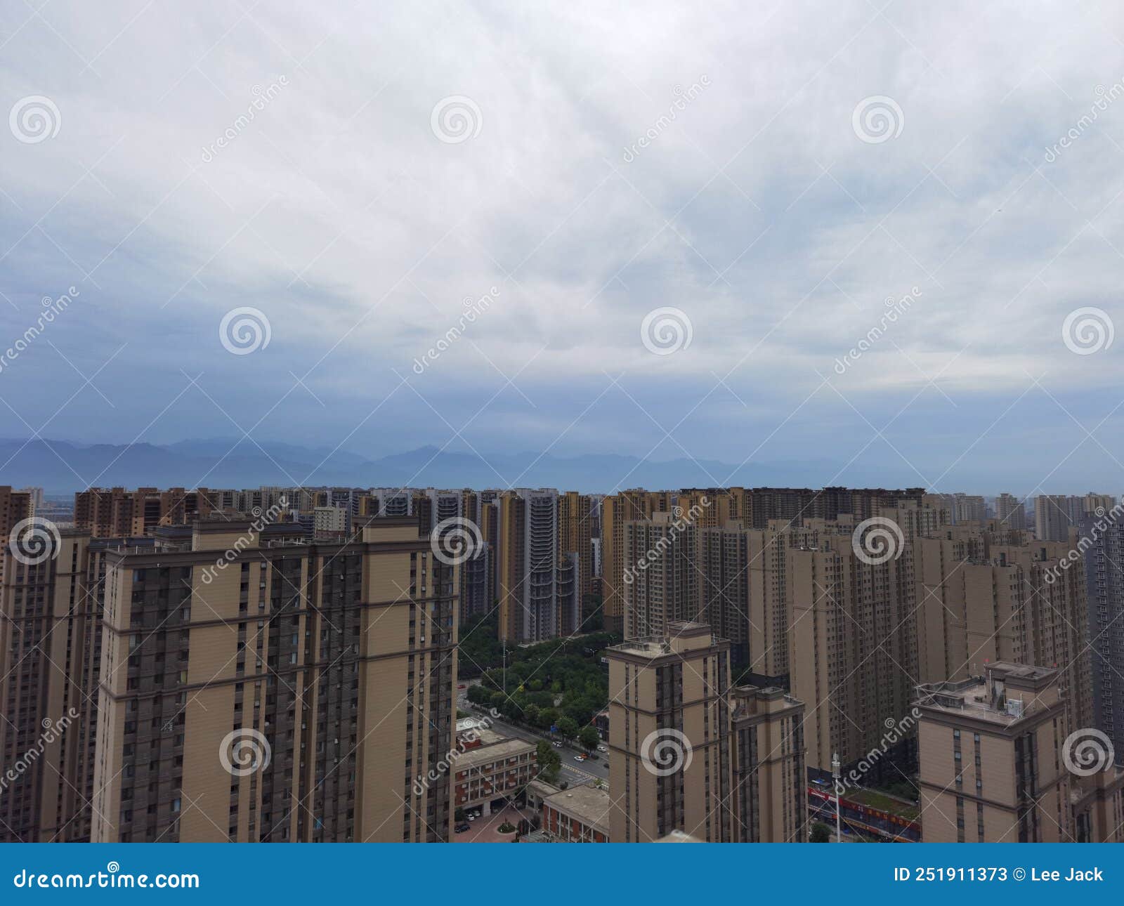 Panoramic View of Xi`an Urban Complex Stock Image - Image of night ...