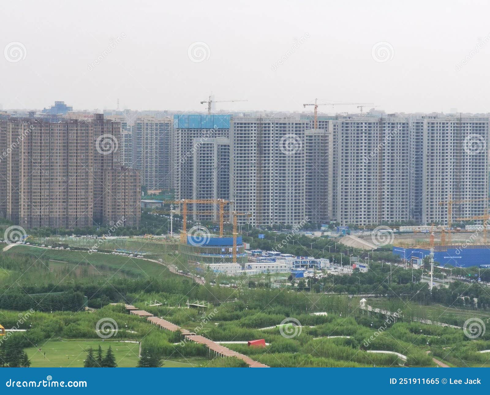 Panoramic View of Xi`an Urban Complex Stock Image - Image of nearest ...
