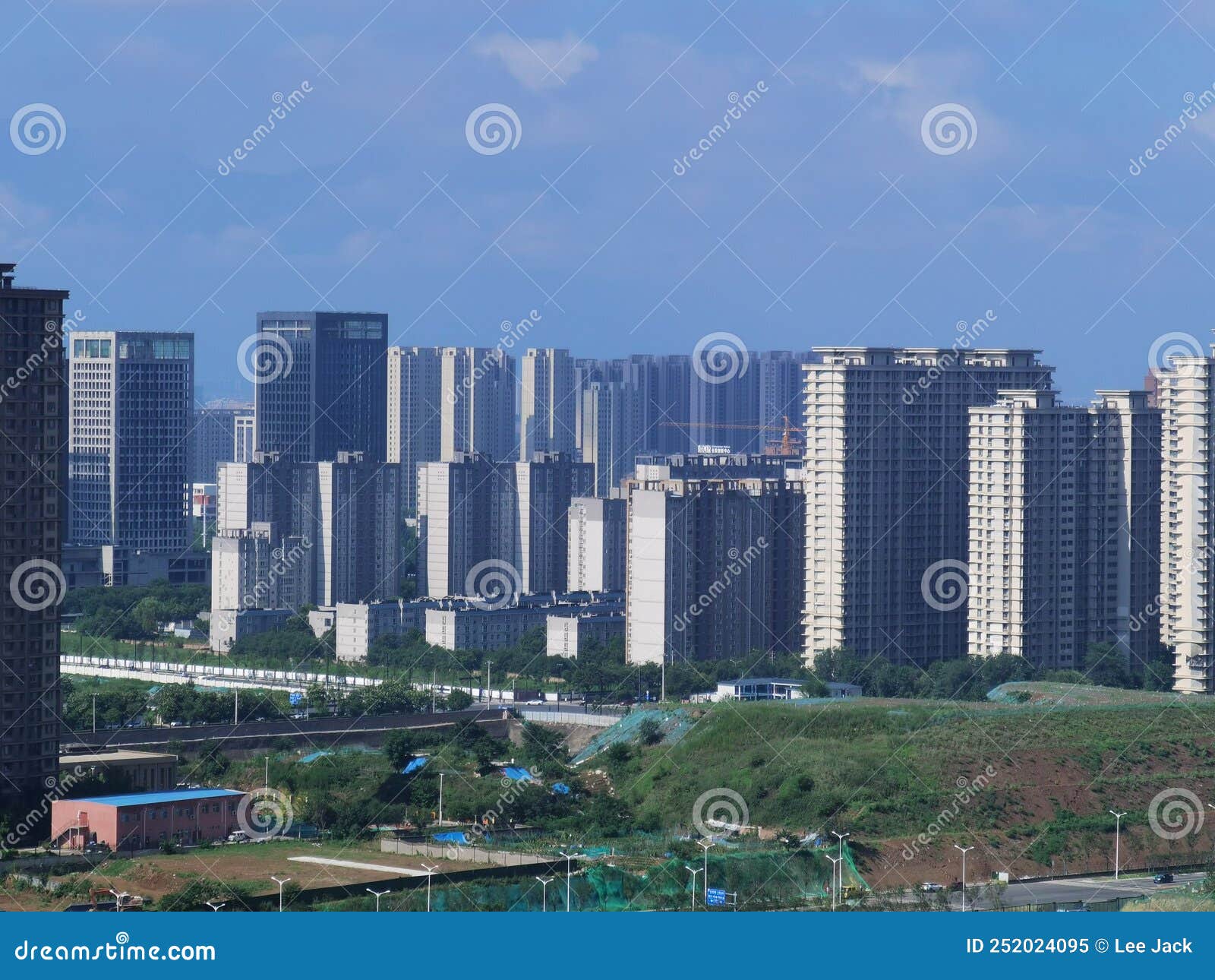 Panoramic View of Xi`an Urban Complex Stock Image - Image of located ...