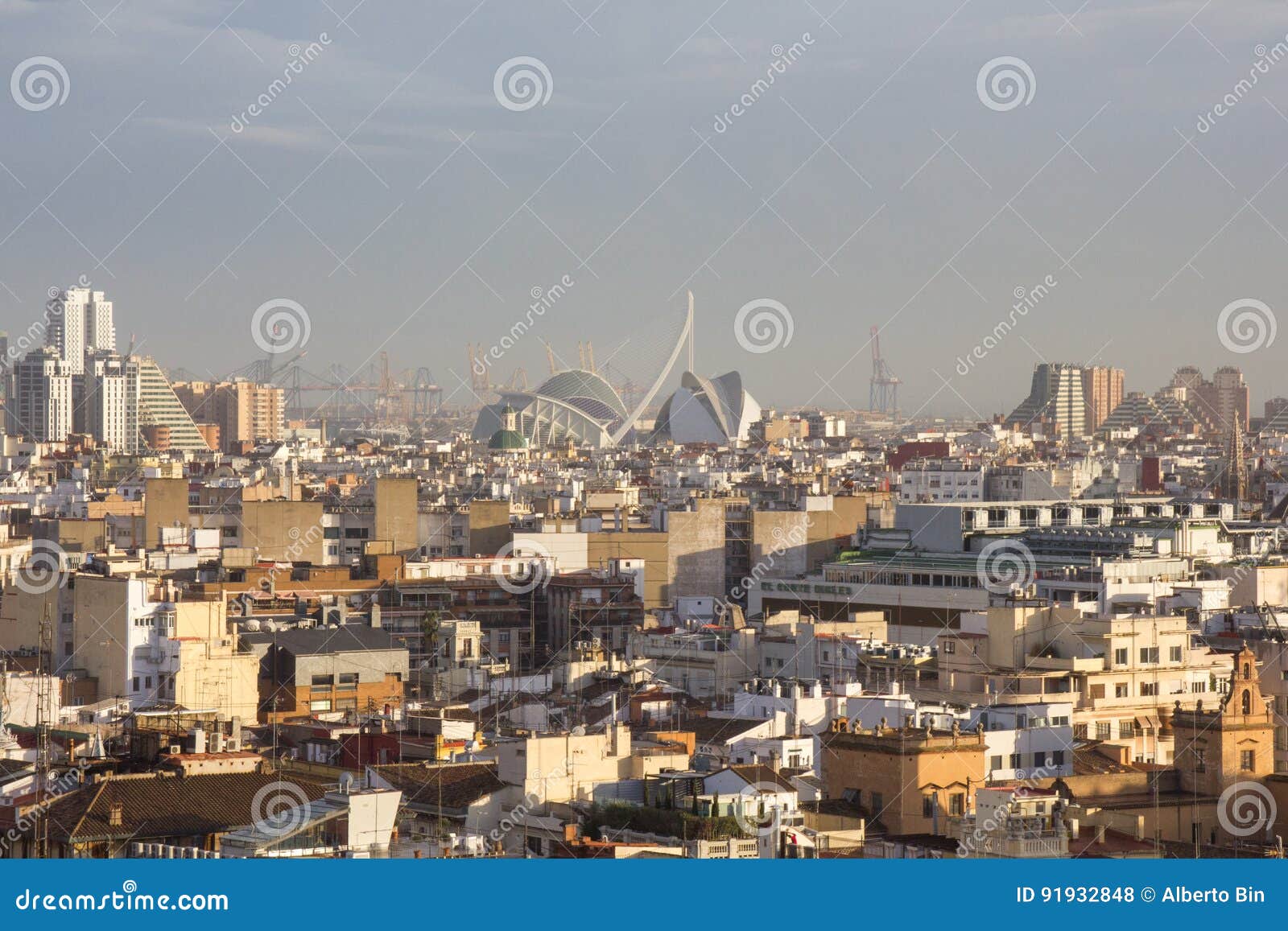 Panoramic View of Valencia, Spain Editorial Stock Photo - Image of city ...