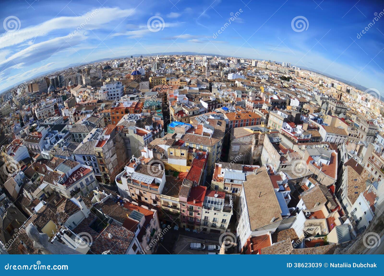 Panoramic View of Valencia, Spain Stock Image - Image of housing ...