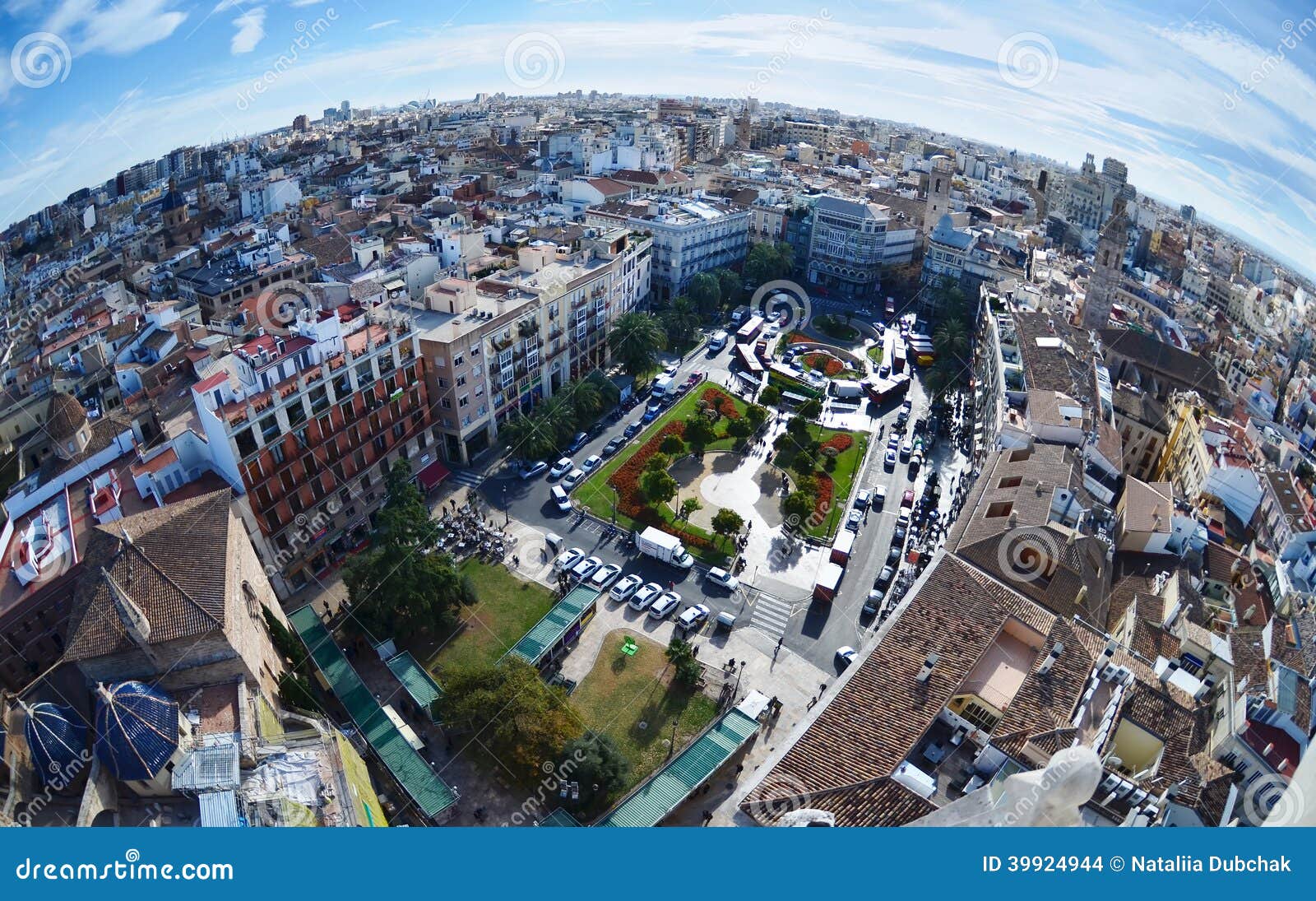 Panoramic View of Valencia, Spain Stock Photo - Image of aerial, city ...