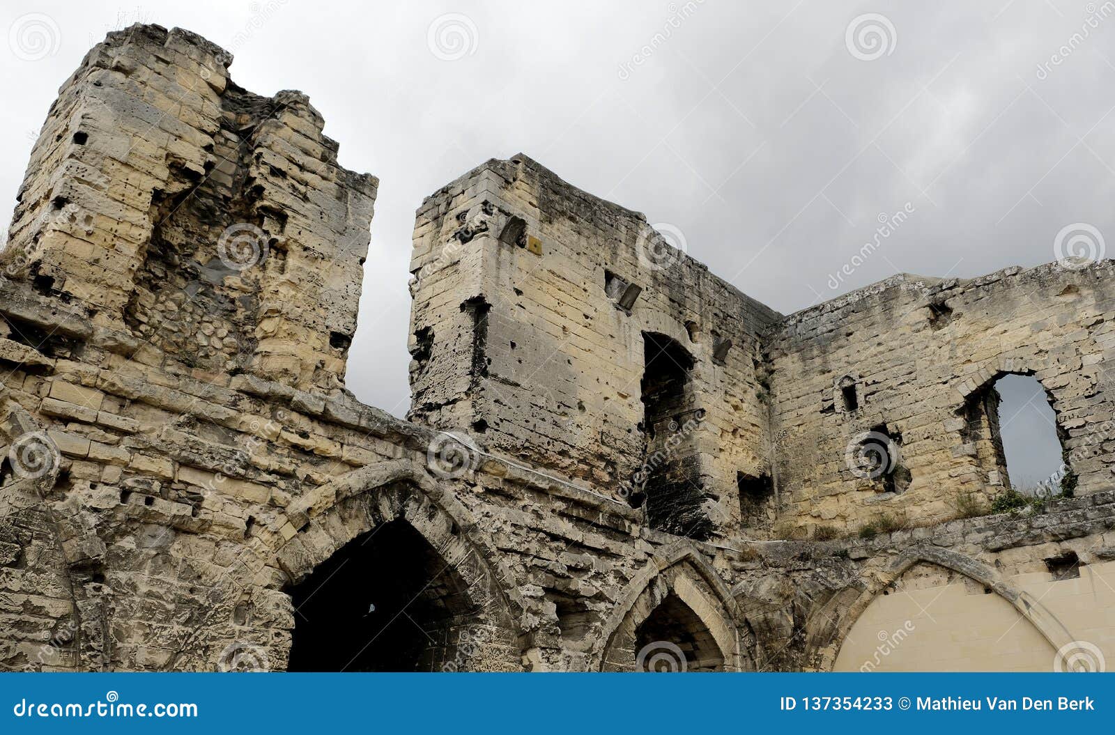 Panoramic View from Valkenburg Castle Stock Image - Image of house ...