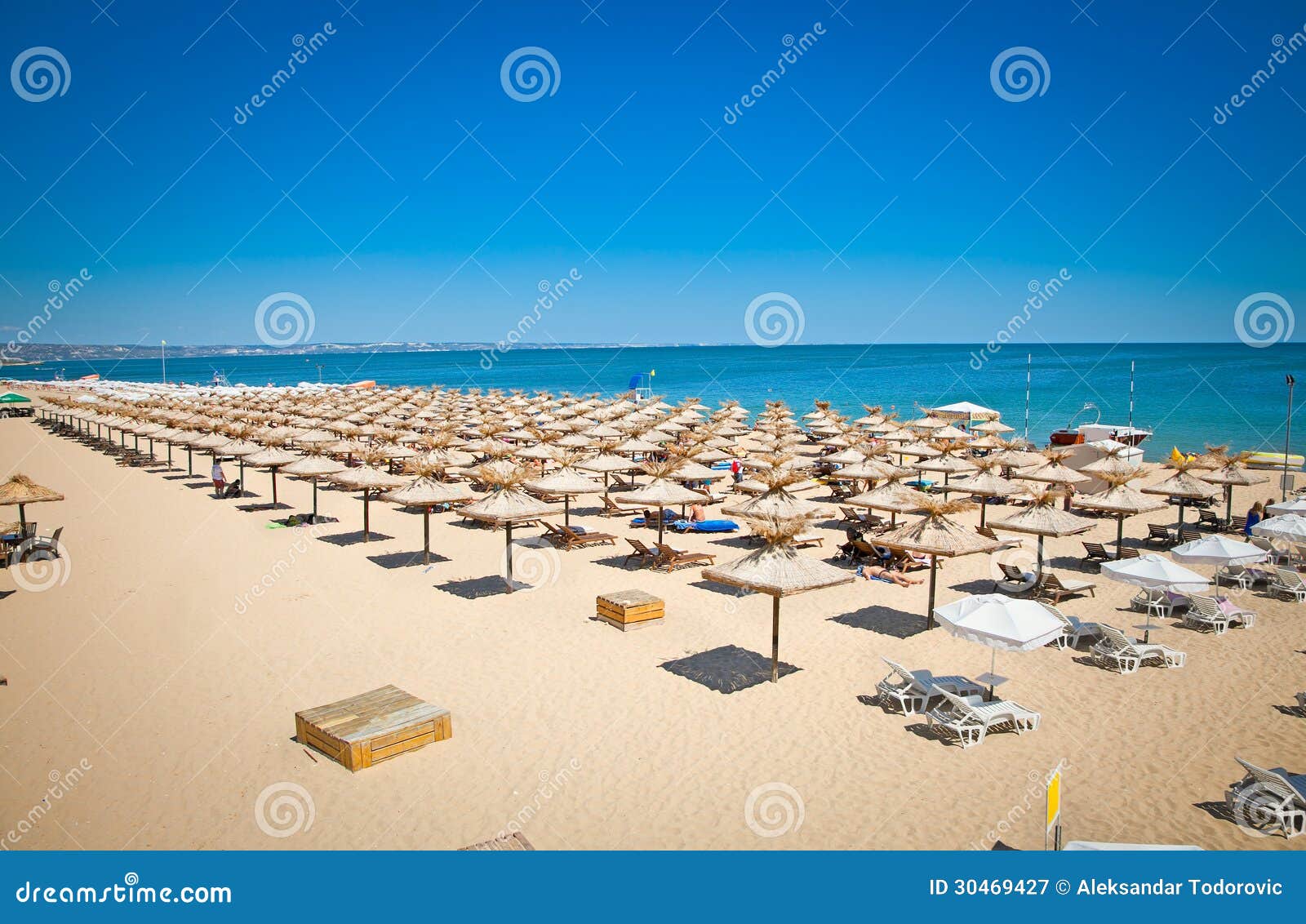 Panoramic View on Varna Beach in Bulgaria. Stock Image - Image of ...