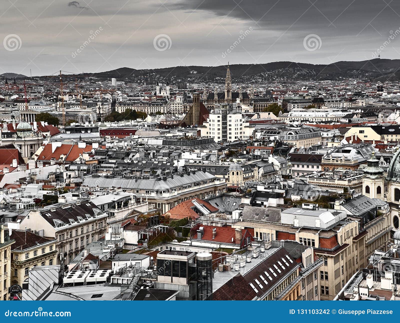 Panoramic view of Vienna stock photo. Image of ancient - 131103242