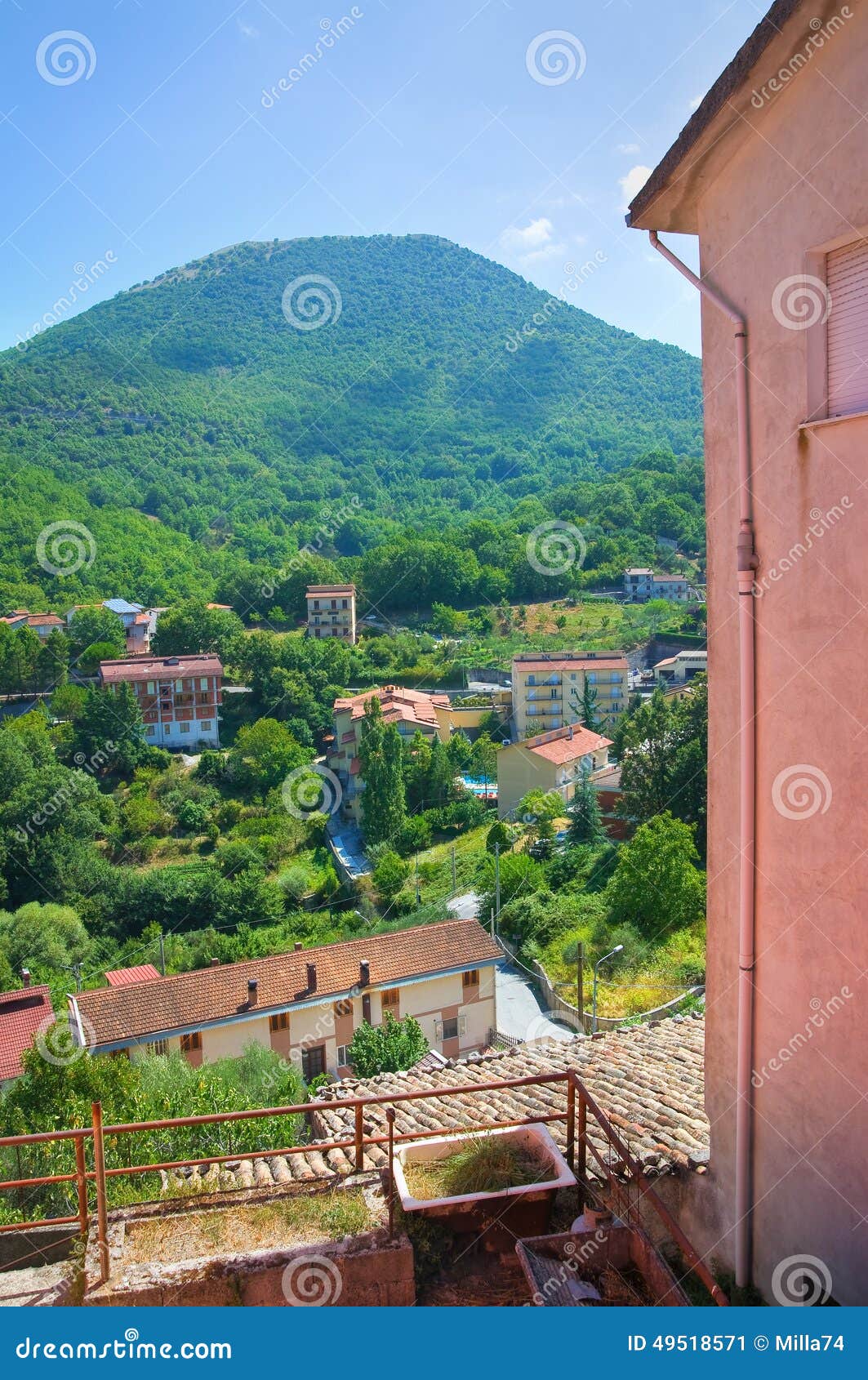 Panoramic View of Viggianello. Basilicata. Italy. Stock Image - Image ...