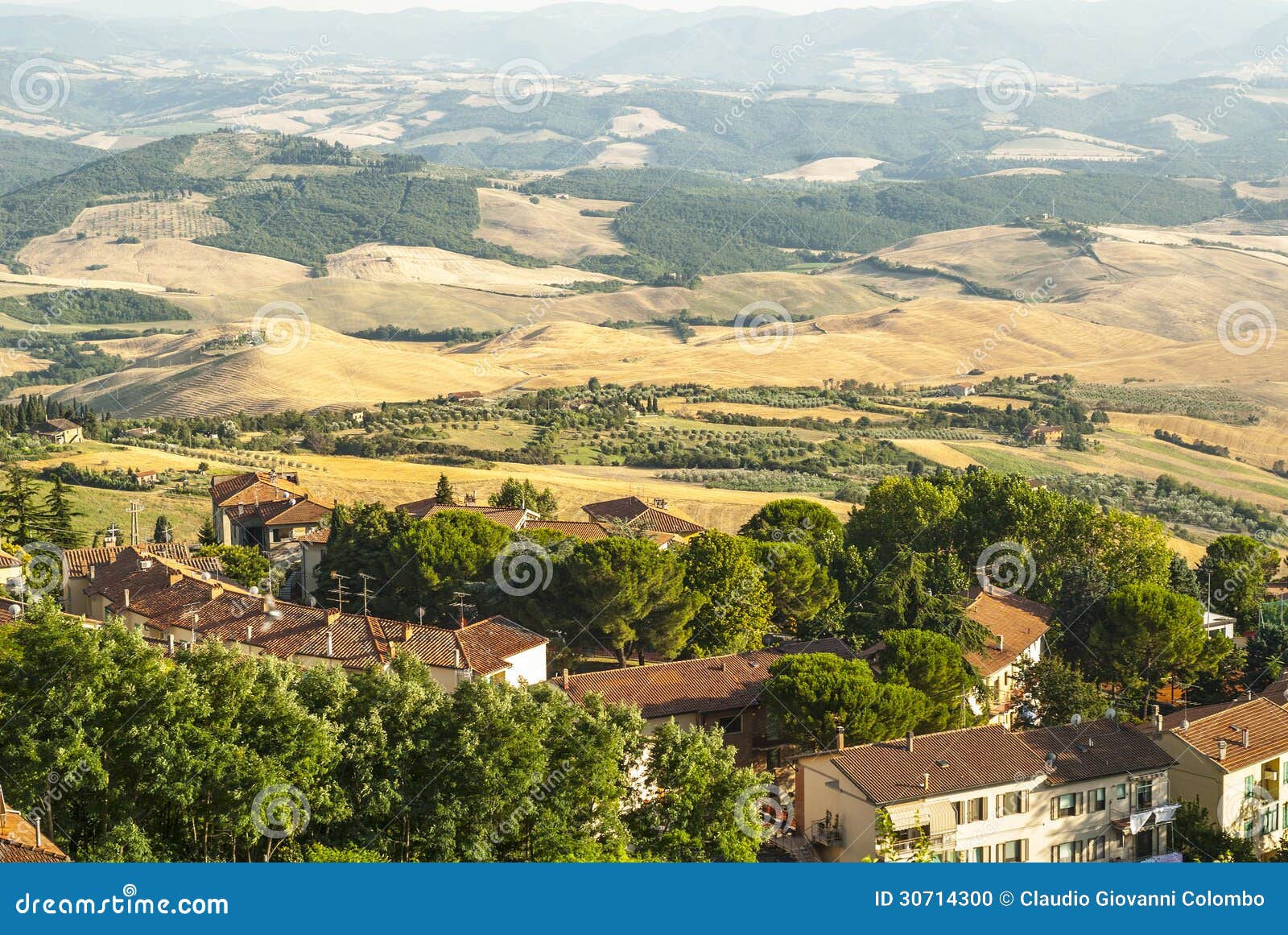 Panoramic View from Volterra (Tuscany) Stock Photo - Image of pisa ...