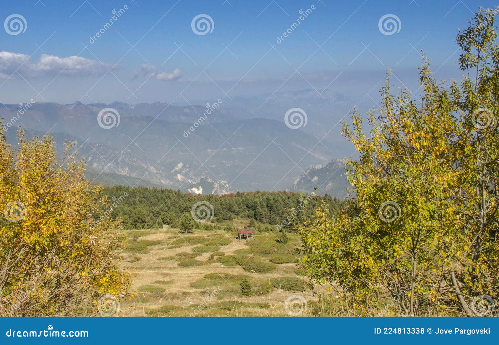 Voras Nidze Mountain Range in Macedonia Greece Border Stock Photo ...