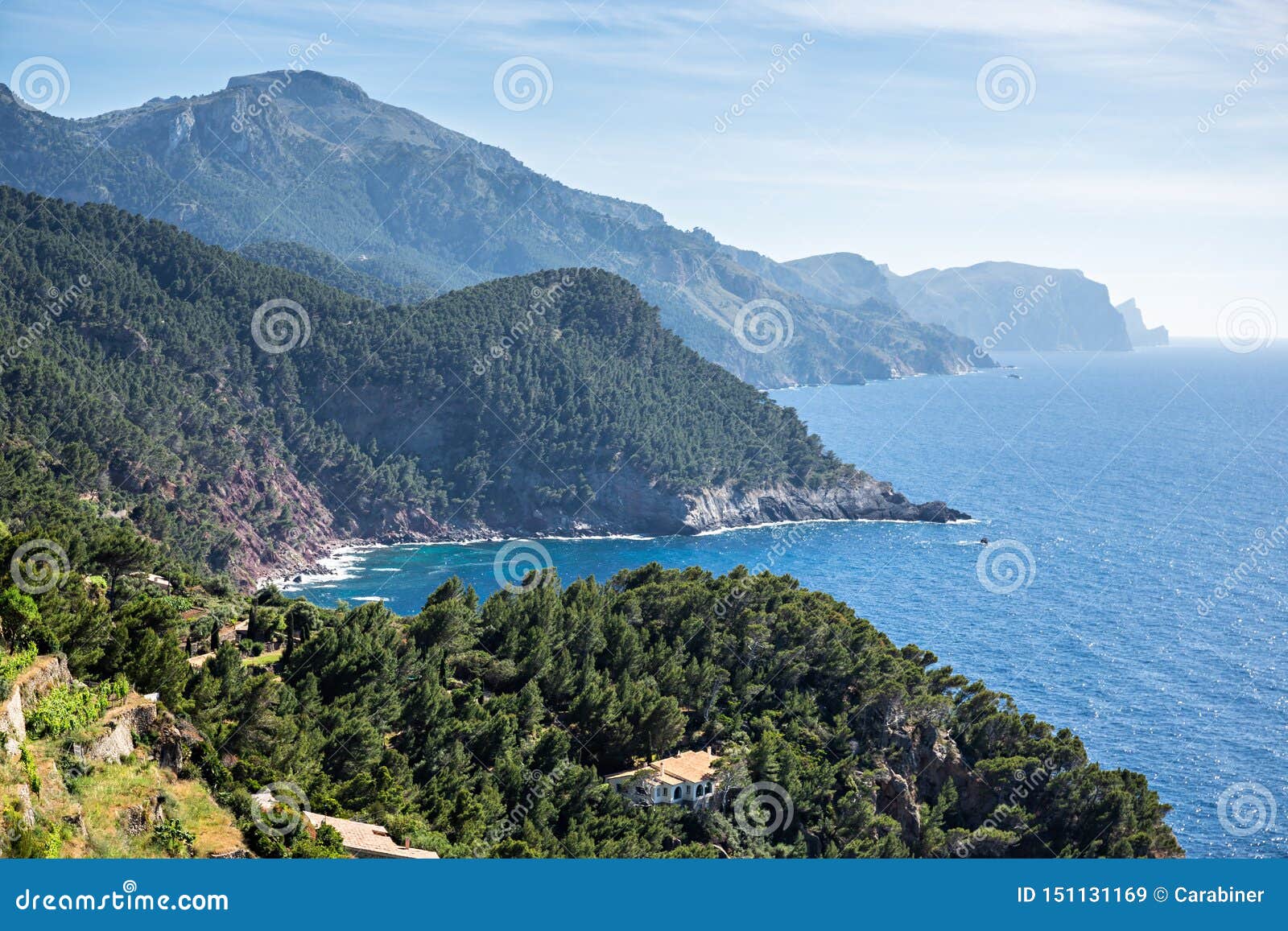 Panoramic View of the West Coast of Mallorca Stock Image - Image of ...