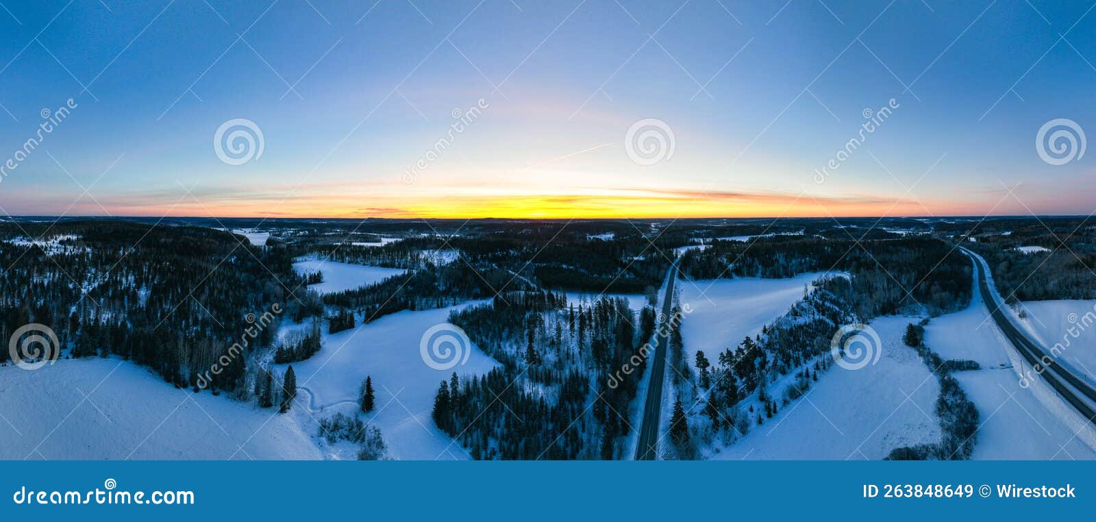 Panoramic View of the Winter Saga Stock Image - Image of outdoor ...