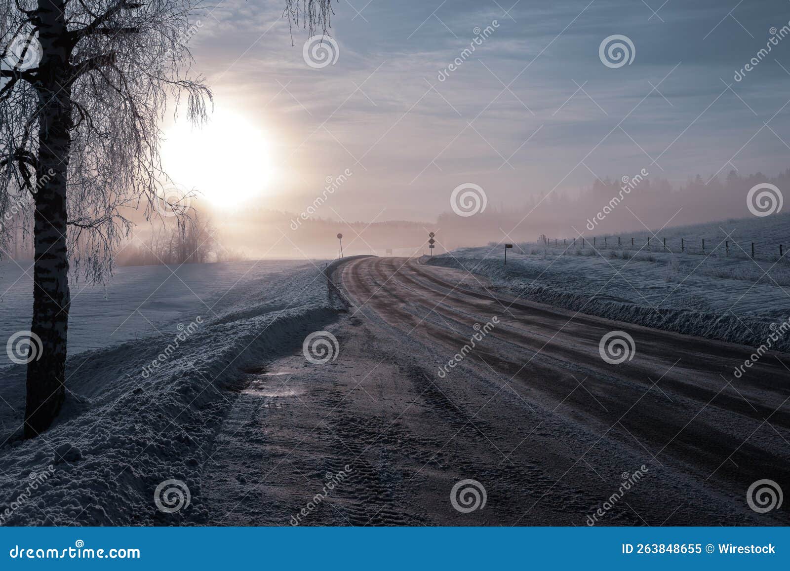 Panoramic View of the Winter Saga Stock Image - Image of blue, snow ...