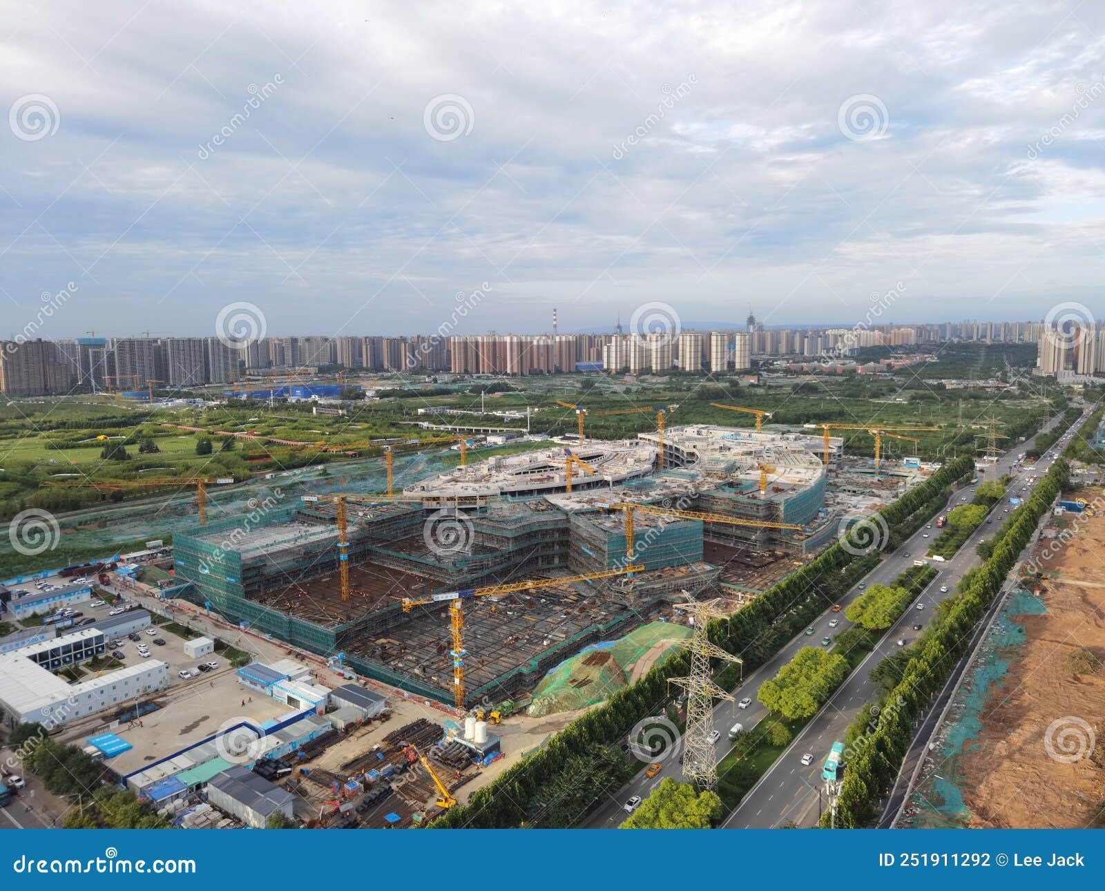Panoramic View of Xi`an Urban Complex Stock Photo - Image of ...