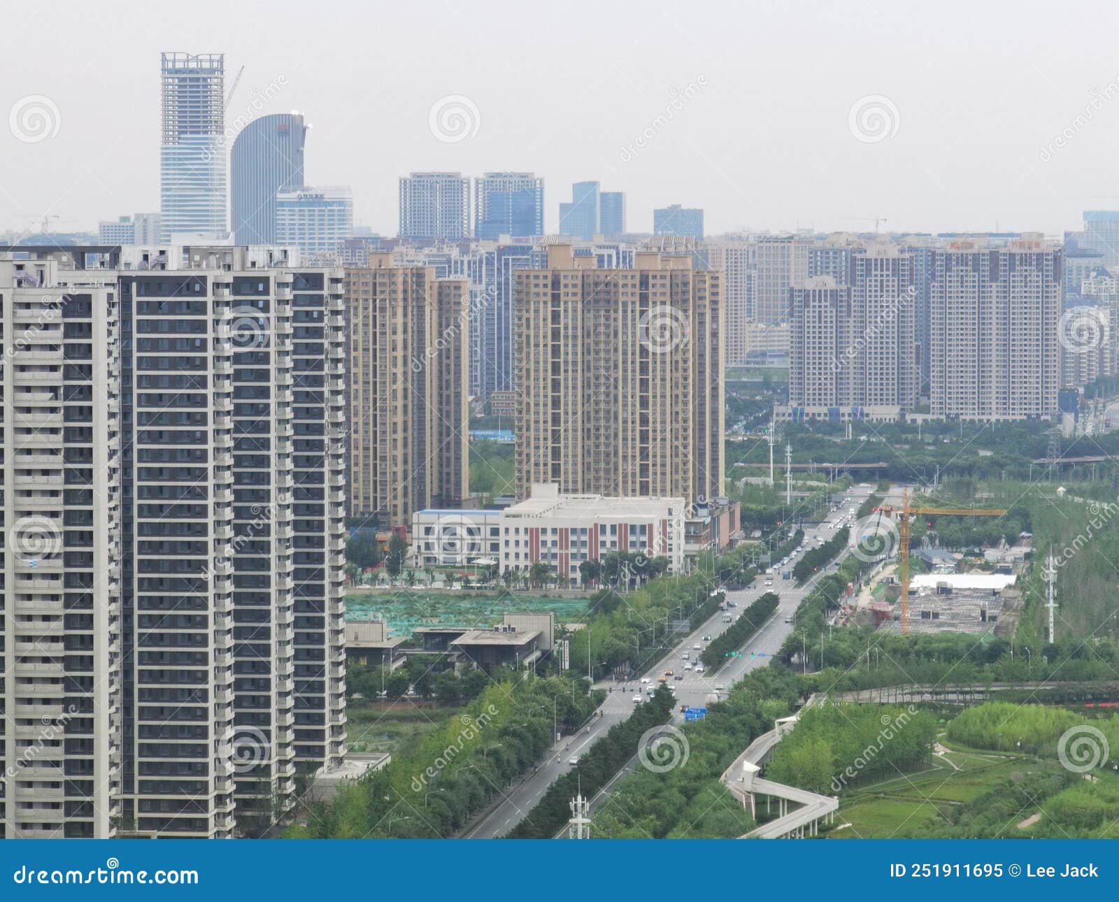 Panoramic View of Xi`an Urban Complex Stock Image - Image of ...