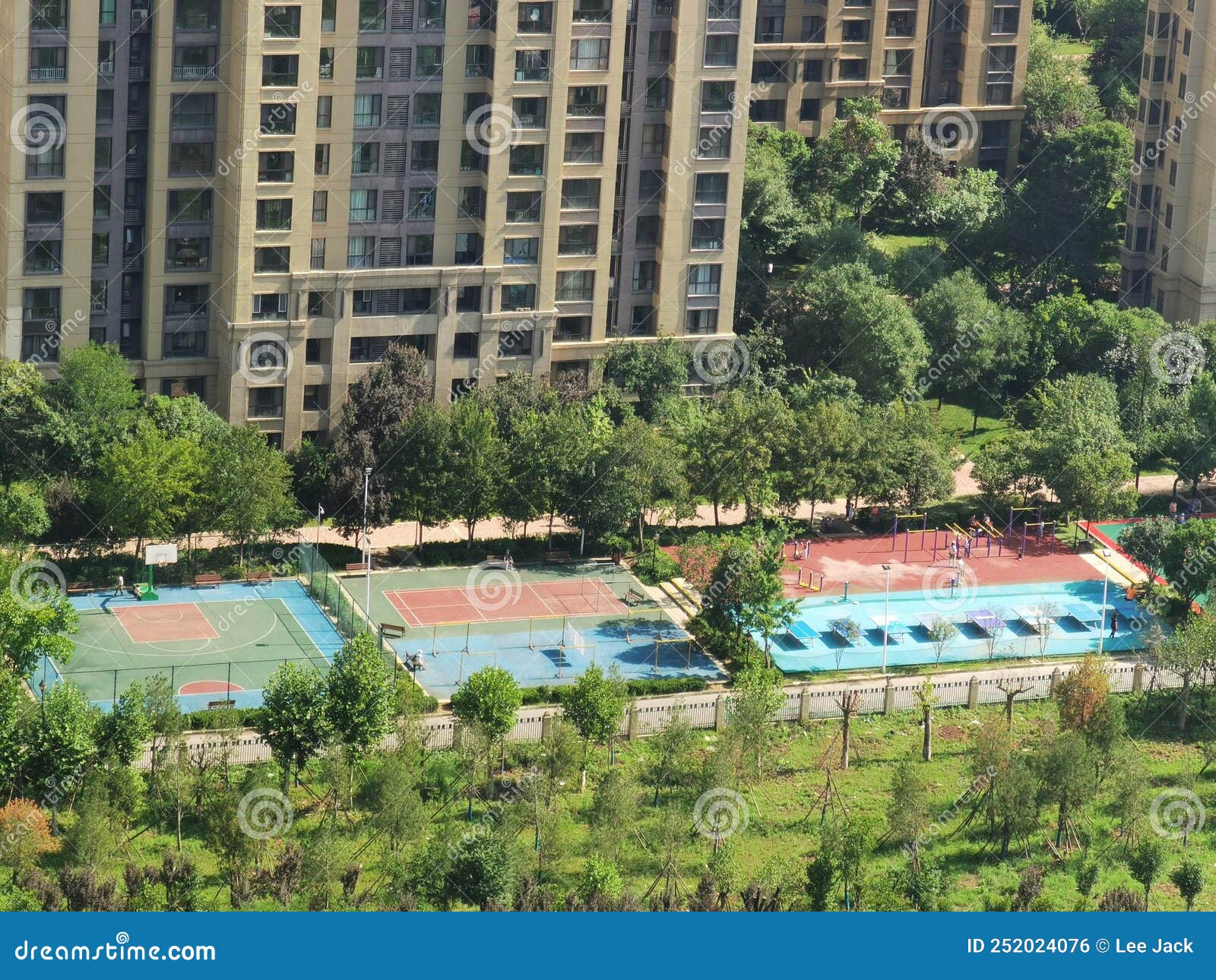 Panoramic View of Xi`an Urban Complex Stock Photo - Image of forest ...