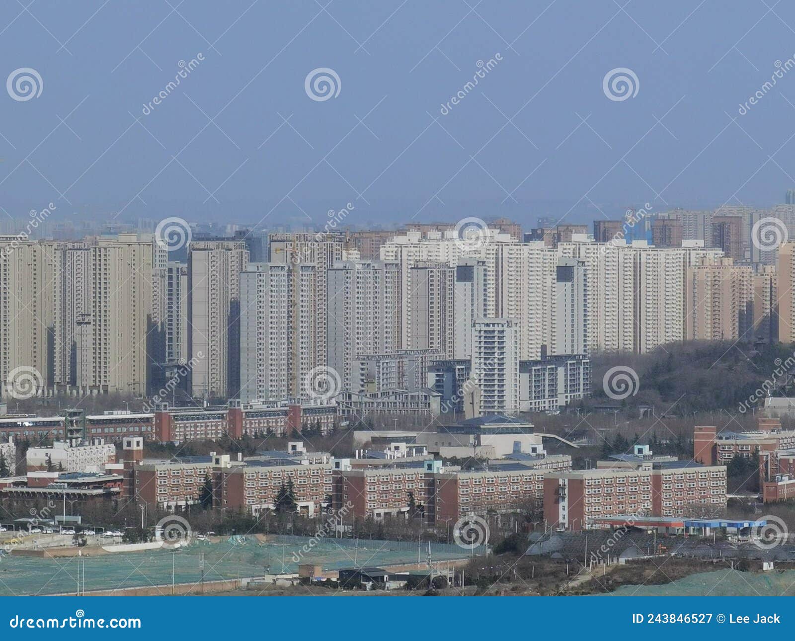 Panoramic View of Xi`an Urban Residential Building Complex Stock Image ...