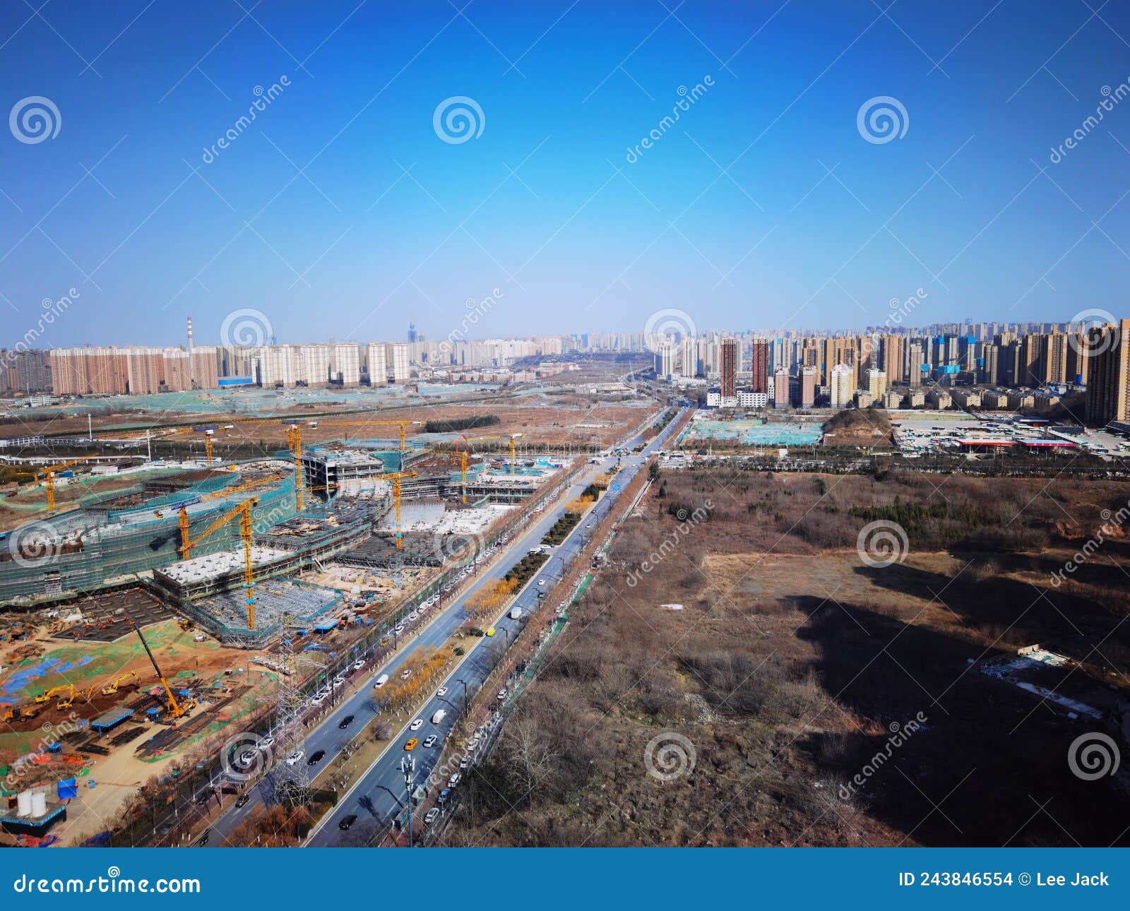 Panoramic View of Xi`an Urban Residential Building Complex Stock Photo ...