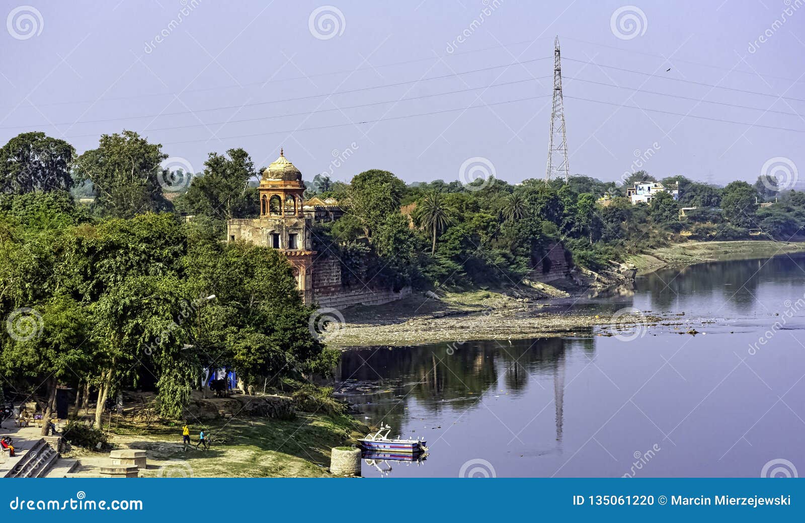 Panoramic View of Yamuna River - Agra, Uttar Pradesh, India Stock Photo ...