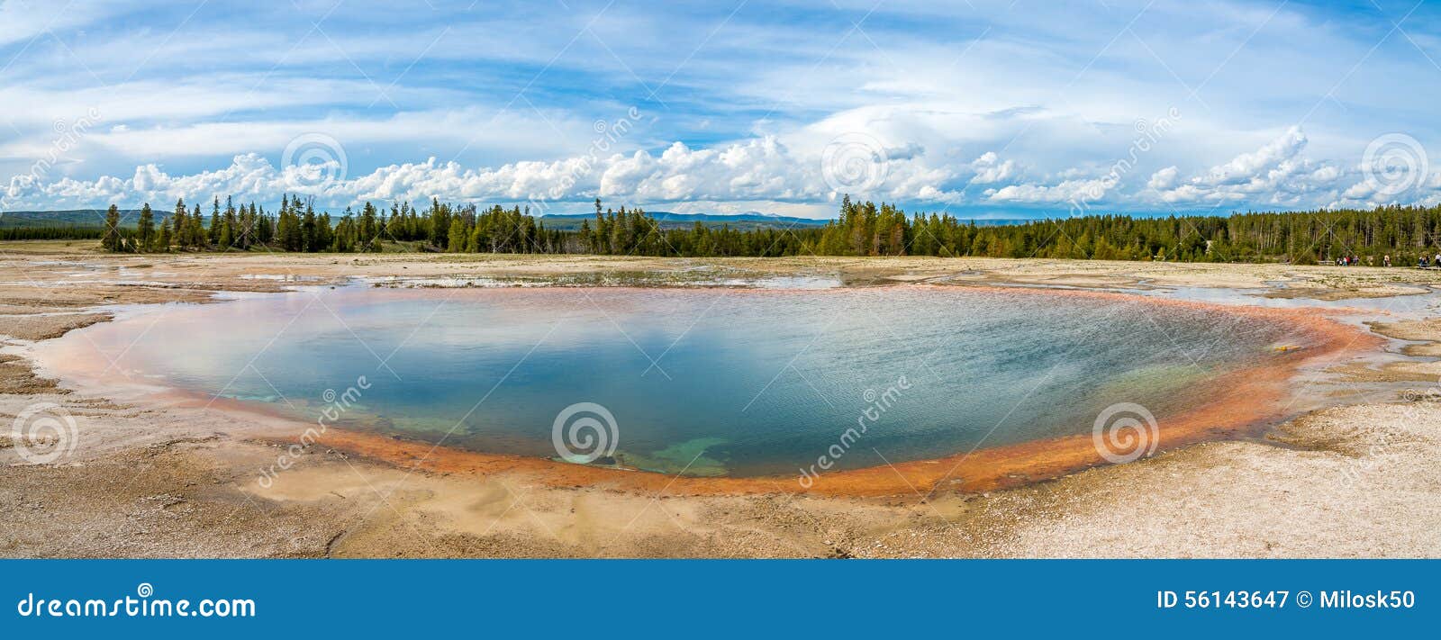 Panoramic View in Yellowstone National Park Stock Image - Image of ...