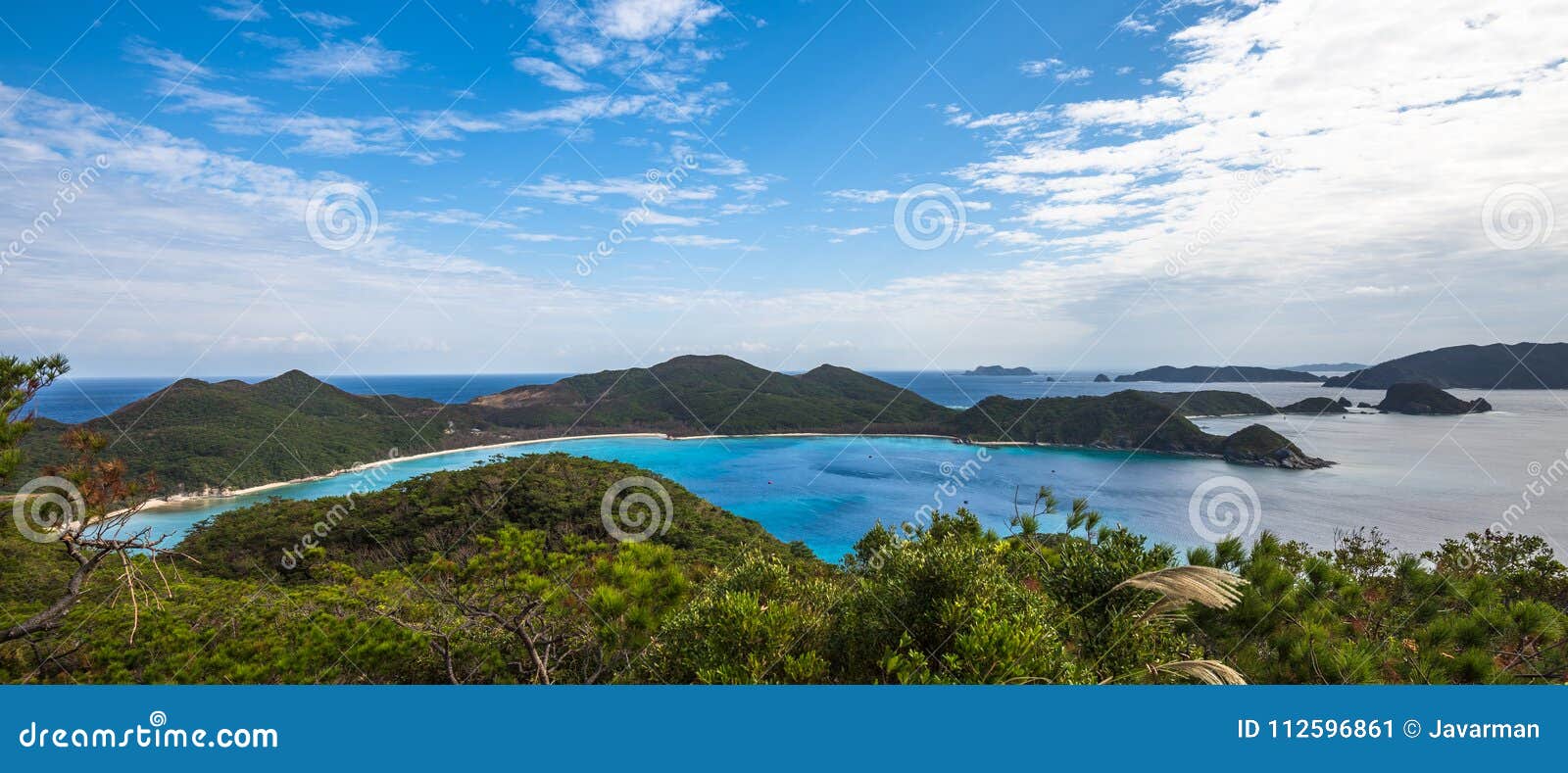 Panoramic View of Zamami Island, Okinawa, Japan Stock Image - Image of ...